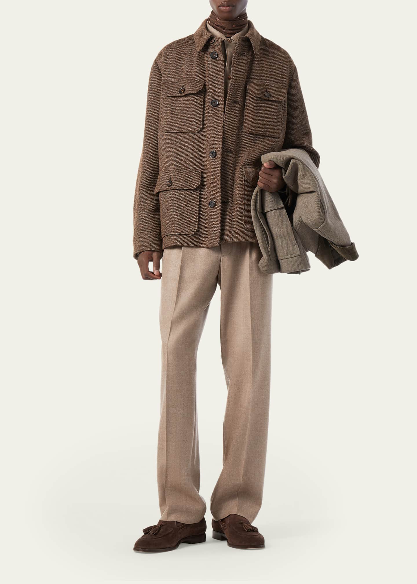 Loro Piana Men's Andover Cannete Flap-Pocket Caban Jacket - Bergdorf ...