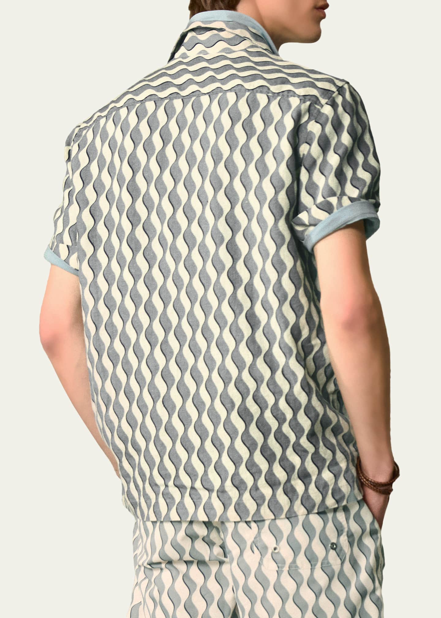 Frescobol Carioca Roberto Geometric Linen Button-Down Shirt - Bergdorf ...