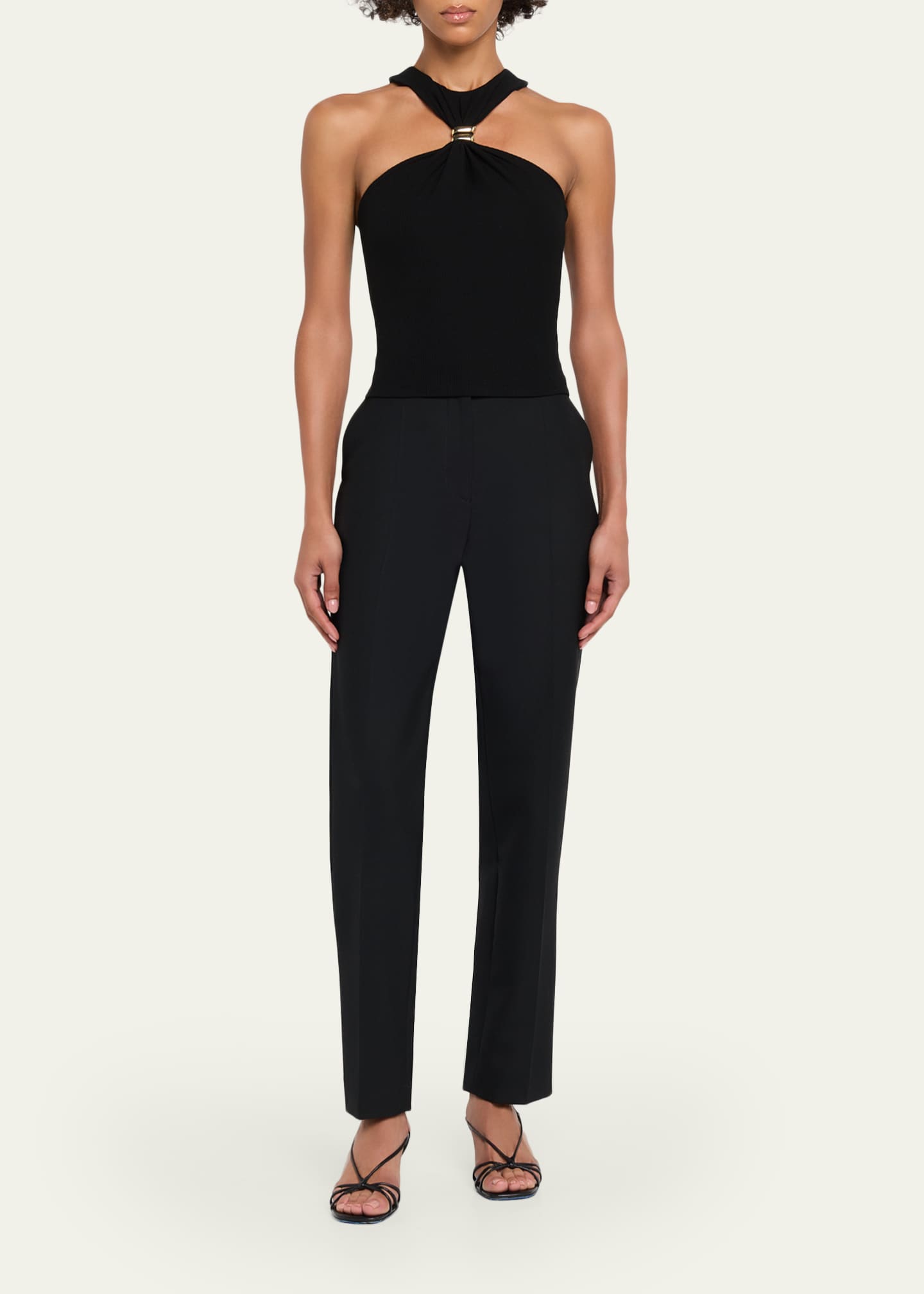 Ronny Kobo Marcel Embellished Halter Jersey Top - Bergdorf Goodman