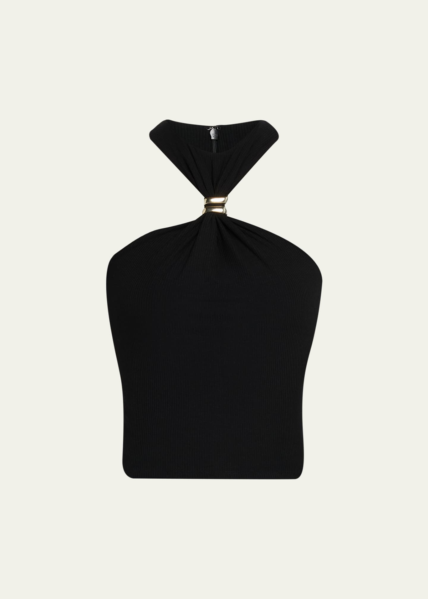 Ronny Kobo Marcel Embellished Halter Jersey Top - Bergdorf Goodman