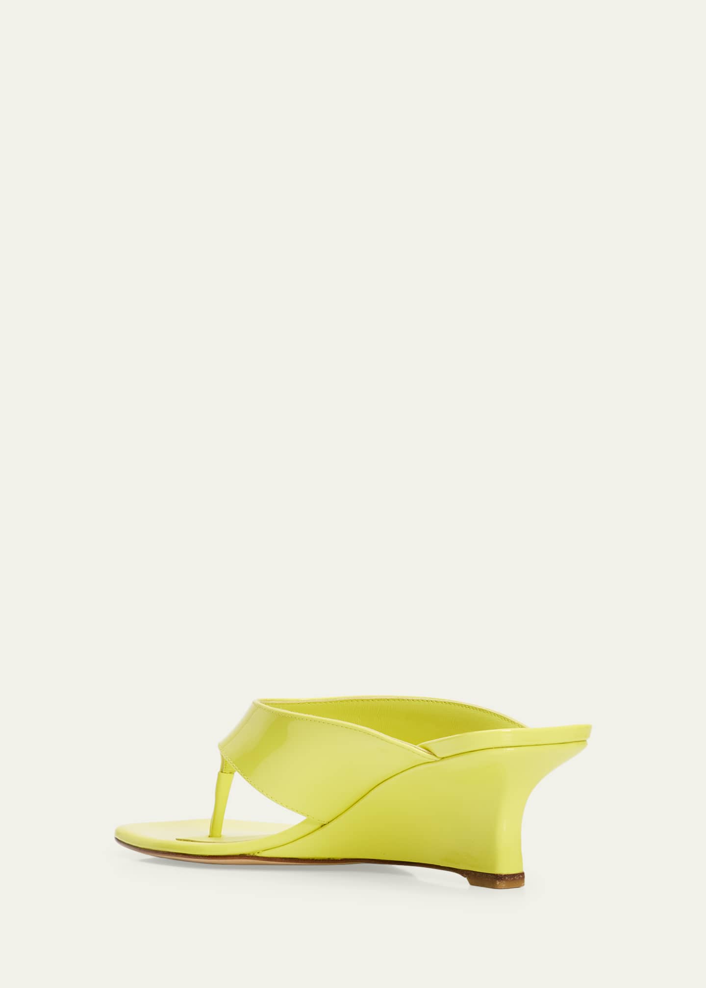Stuart Weitzman 50mm Vinnie Patent Leather Thong Sandals - Bergdorf Goodman
