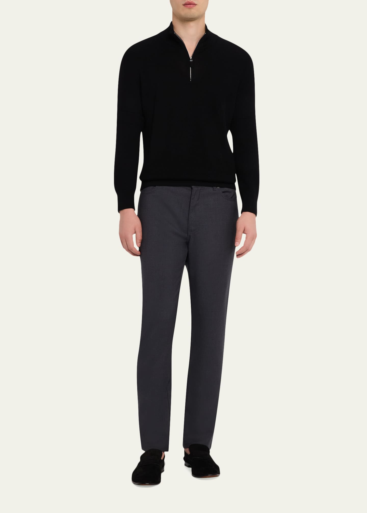 ZEGNA Men's Cashmere Knit Quarter-Zip Sweater - Bergdorf Goodman