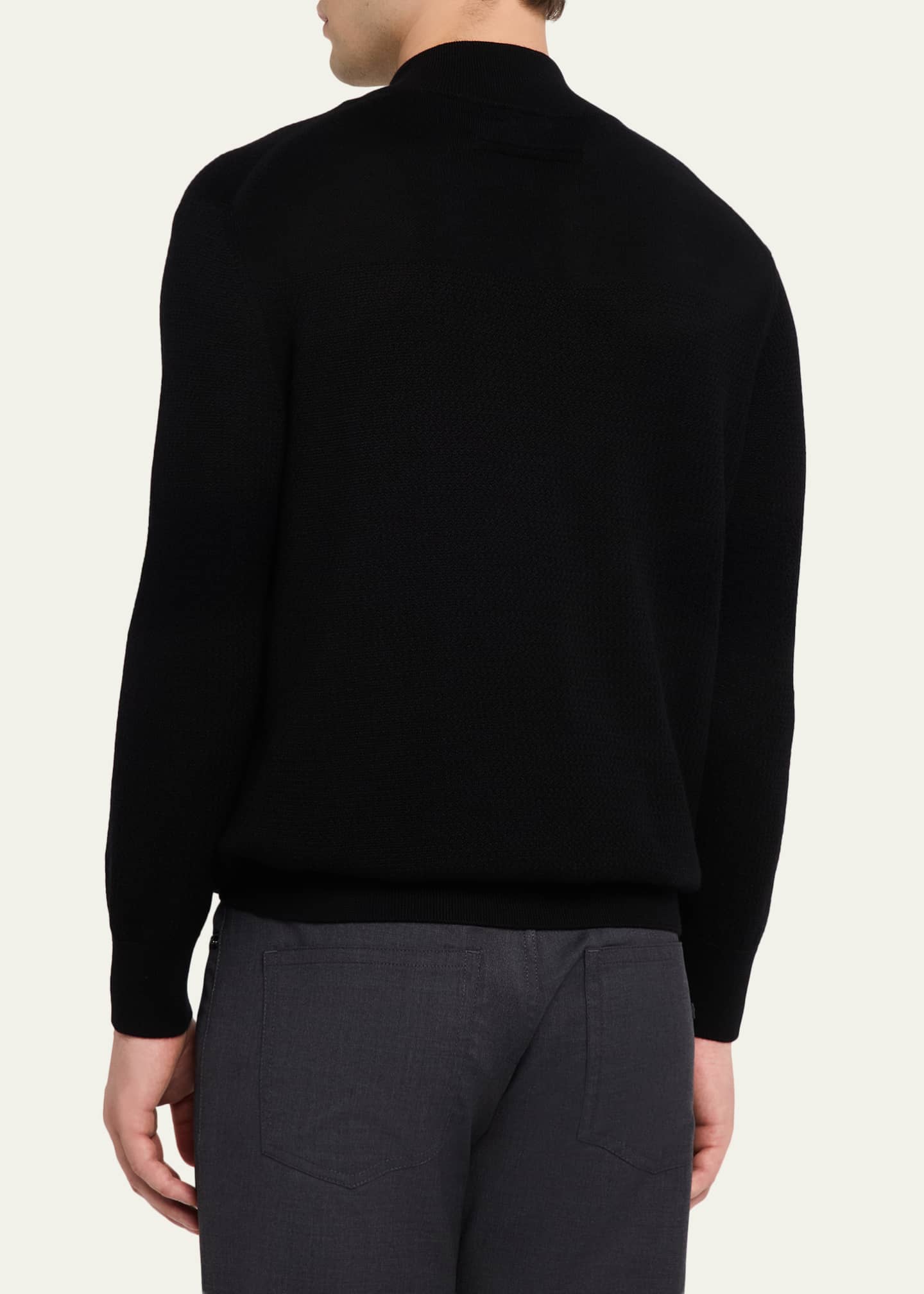 ZEGNA Men's Cashmere Knit Quarter-Zip Sweater - Bergdorf Goodman