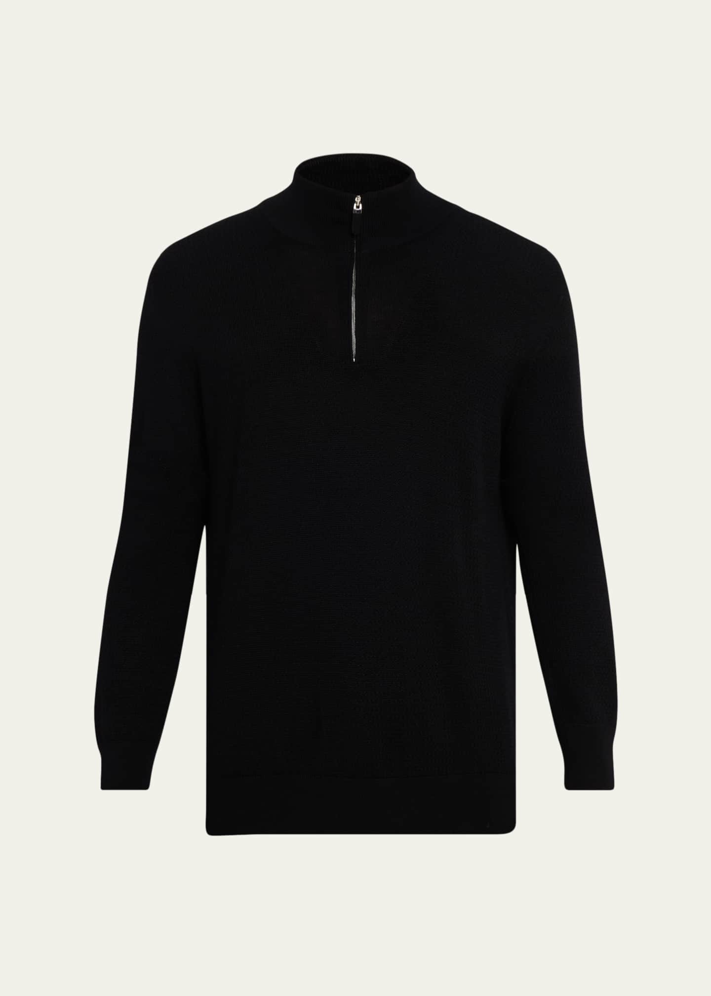 ZEGNA Men's Cashmere Knit Quarter-Zip Sweater - Bergdorf Goodman