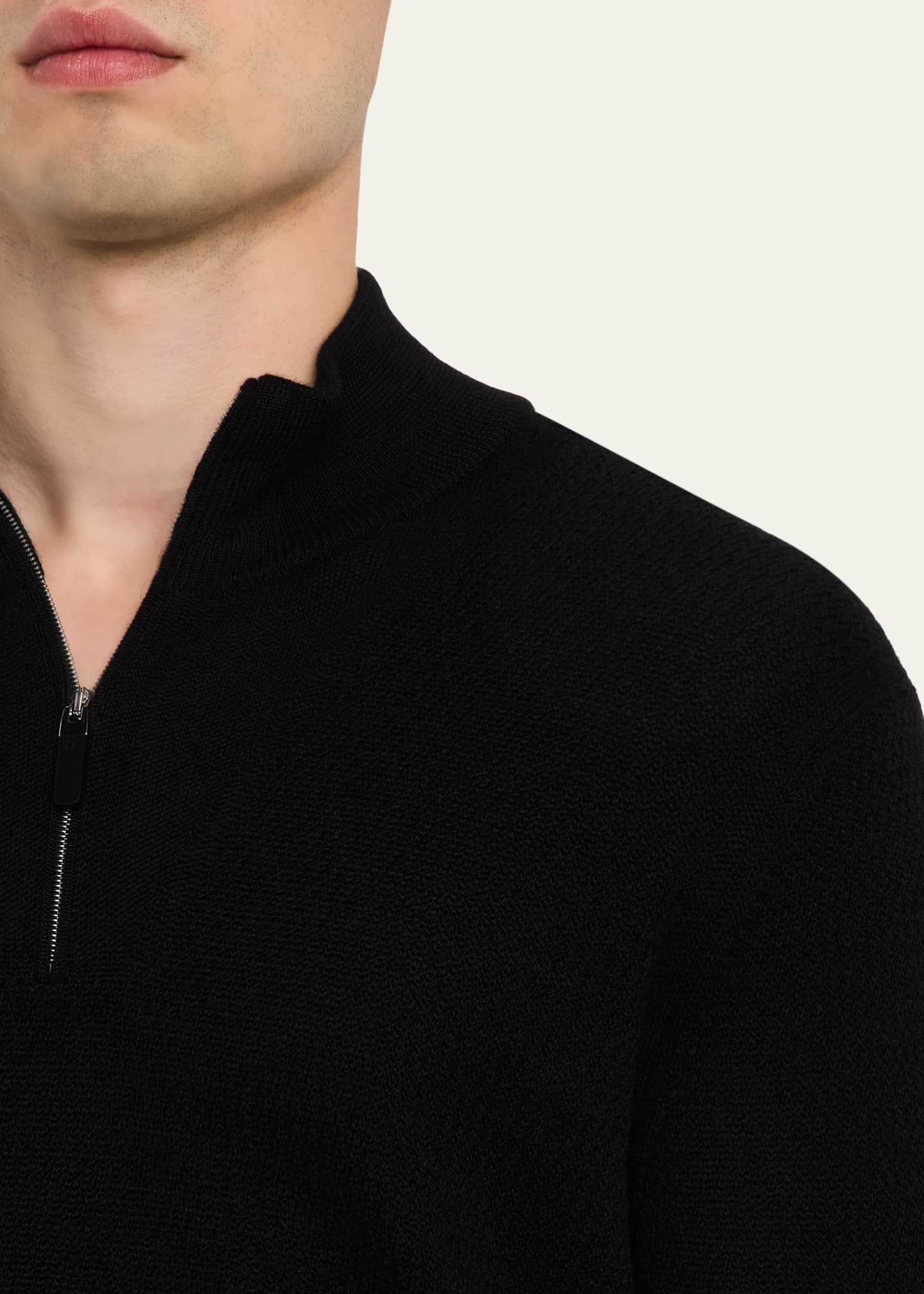 ZEGNA Men's Cashmere Knit Quarter-Zip Sweater - Bergdorf Goodman