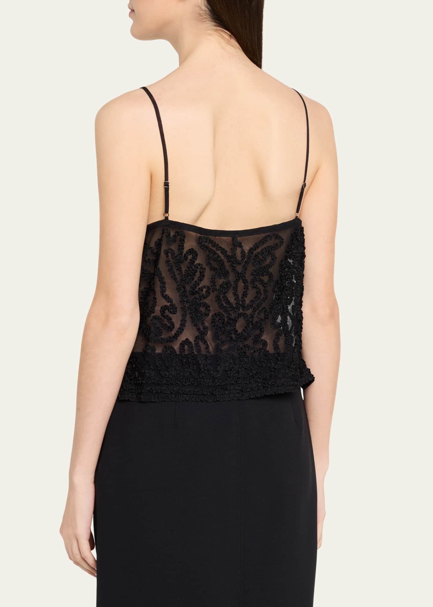 Kobi Halperin Giselle Square-Neck Ribbon Blouse - Bergdorf Goodman