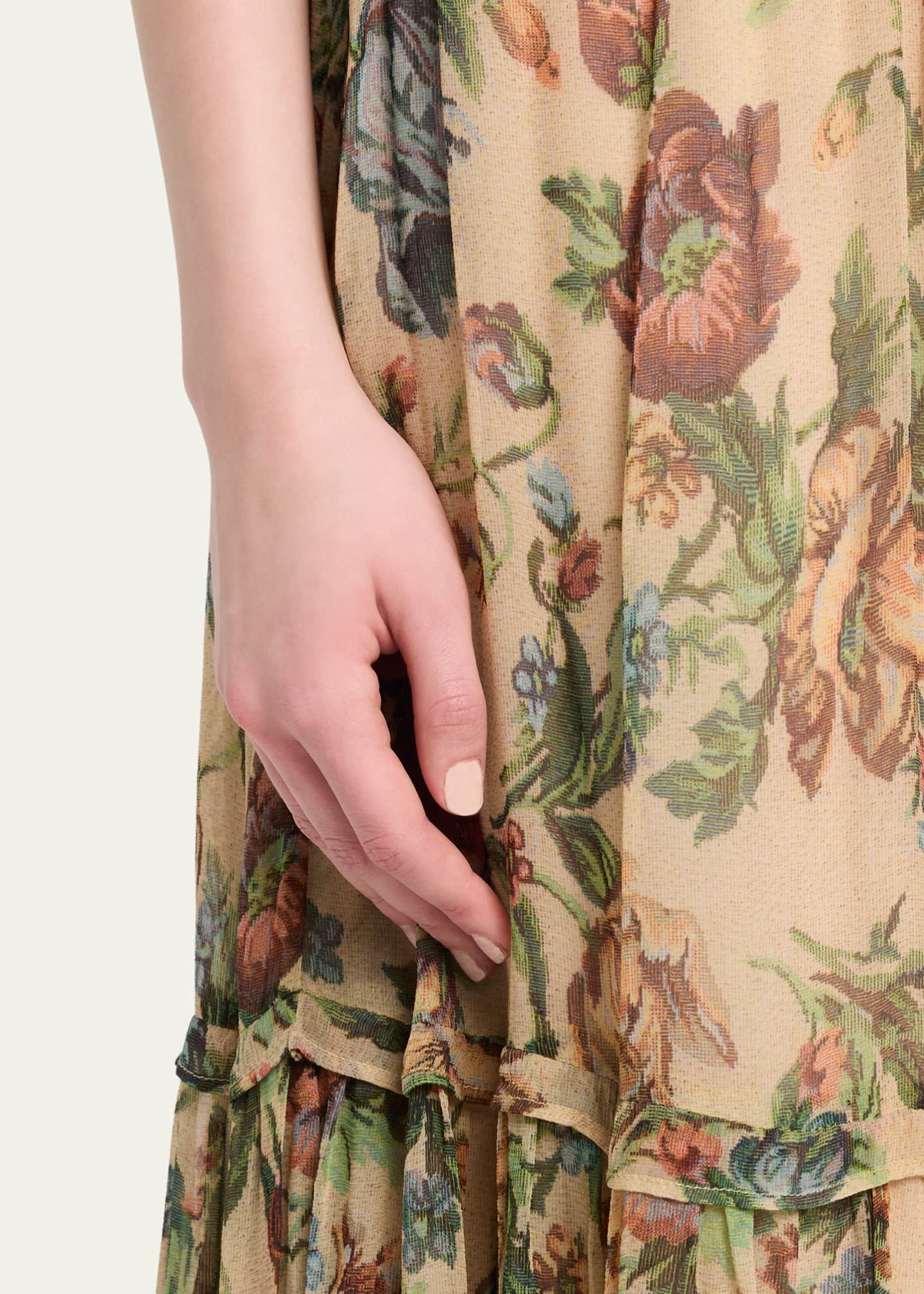 Kobi Halperin Zane Tiered Floral-Print Maxi Skirt - Bergdorf Goodman