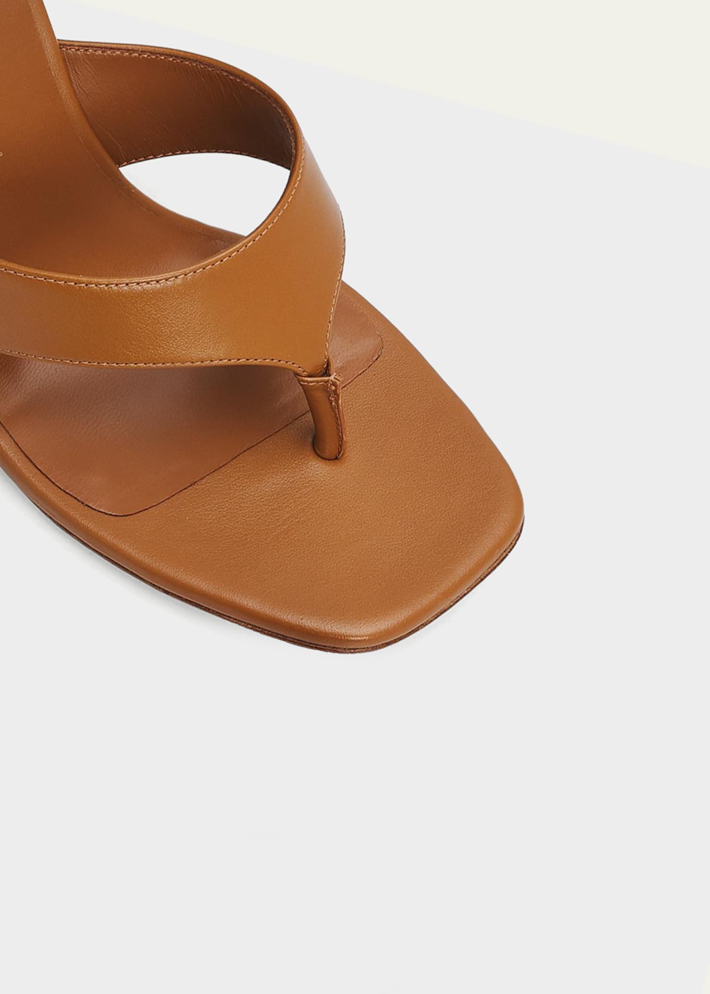 Stuart Weitzman 85mm Vinnie Leather Wrap Thong Sandals - Bergdorf Goodman