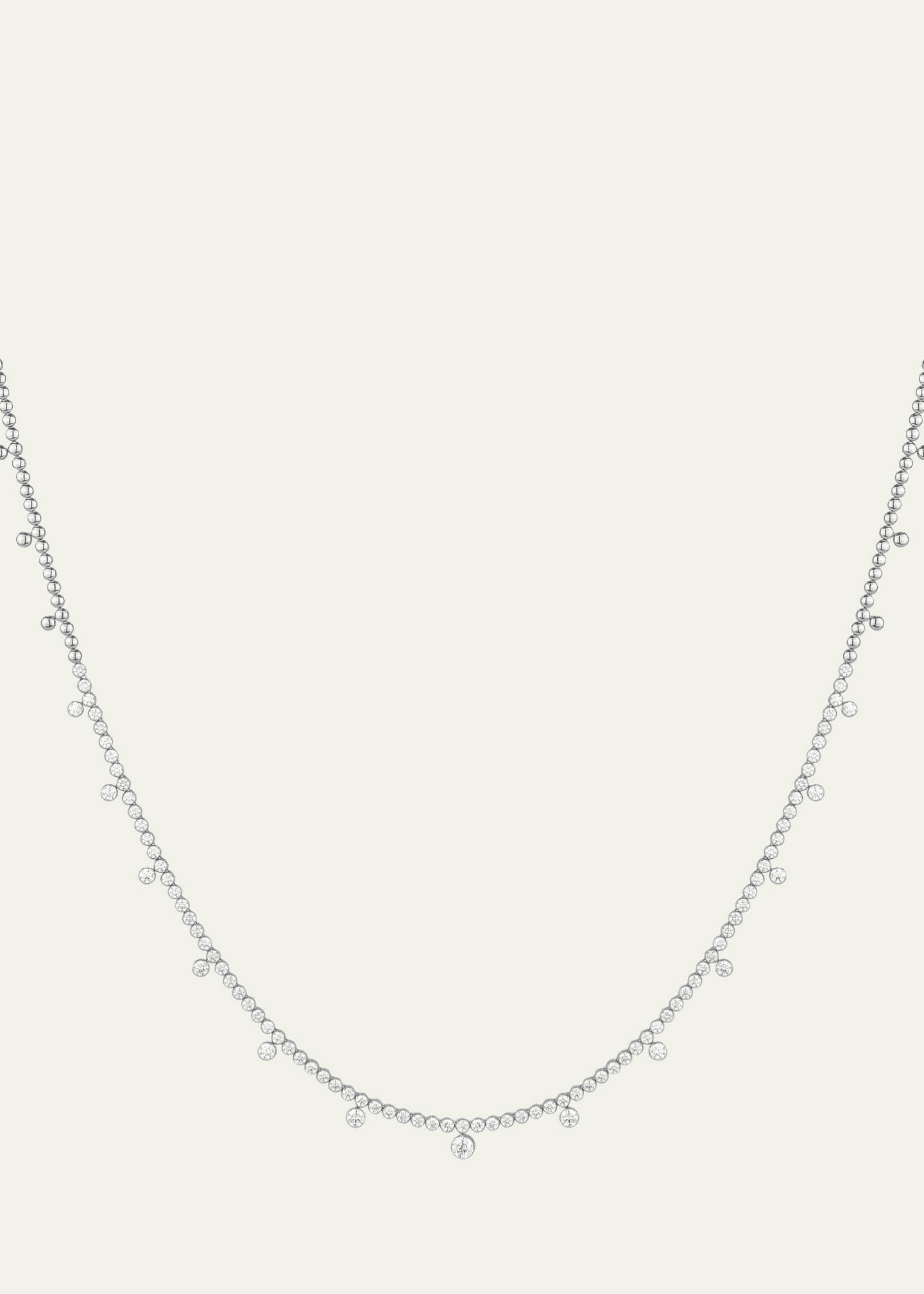 Paul Morelli 18K White Gold Partial Diamond Pinpoint Necklace ...