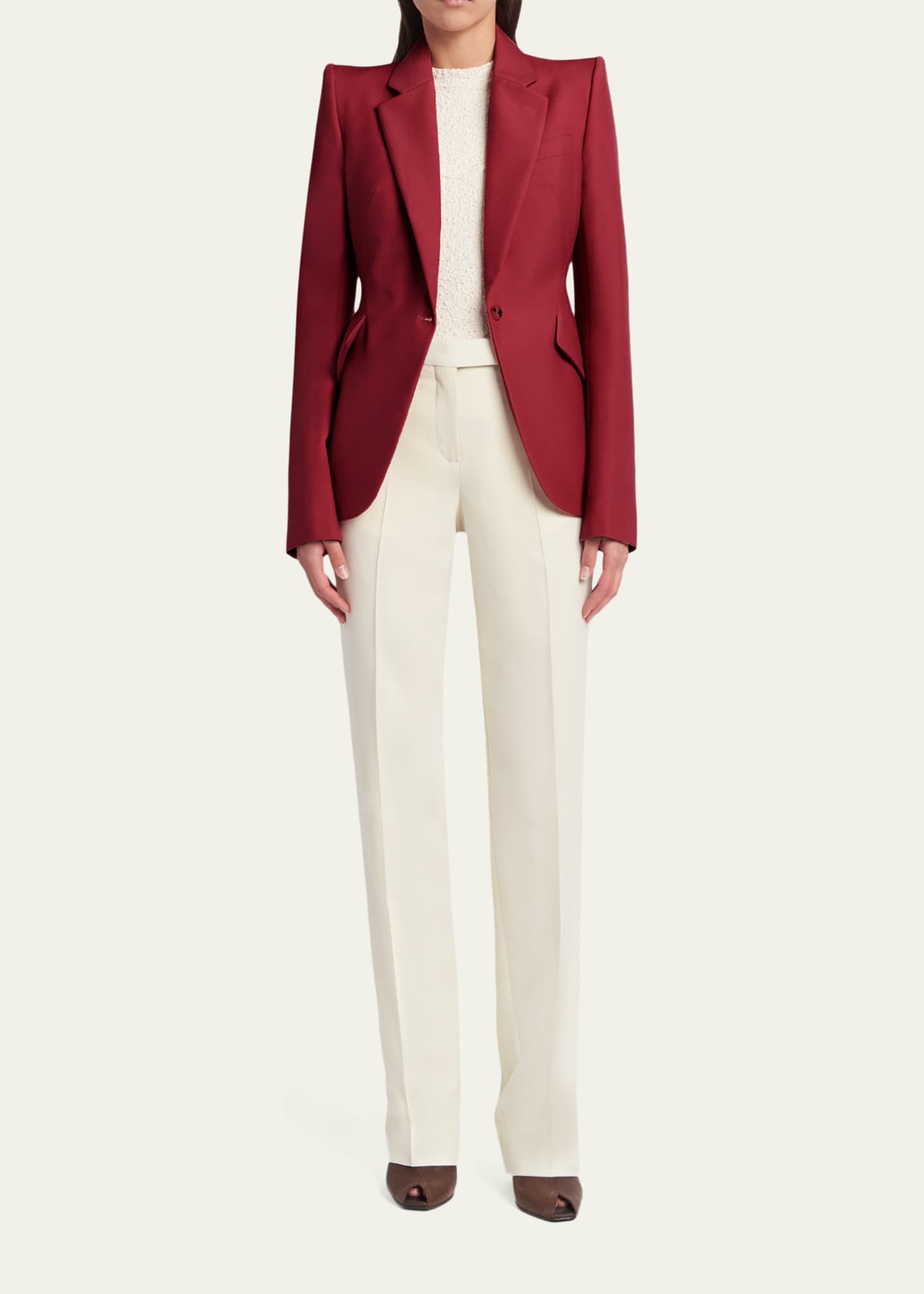 McQueen Certified Wool Mohair Single-Breasted Jacket - Bergdorf Goodman
