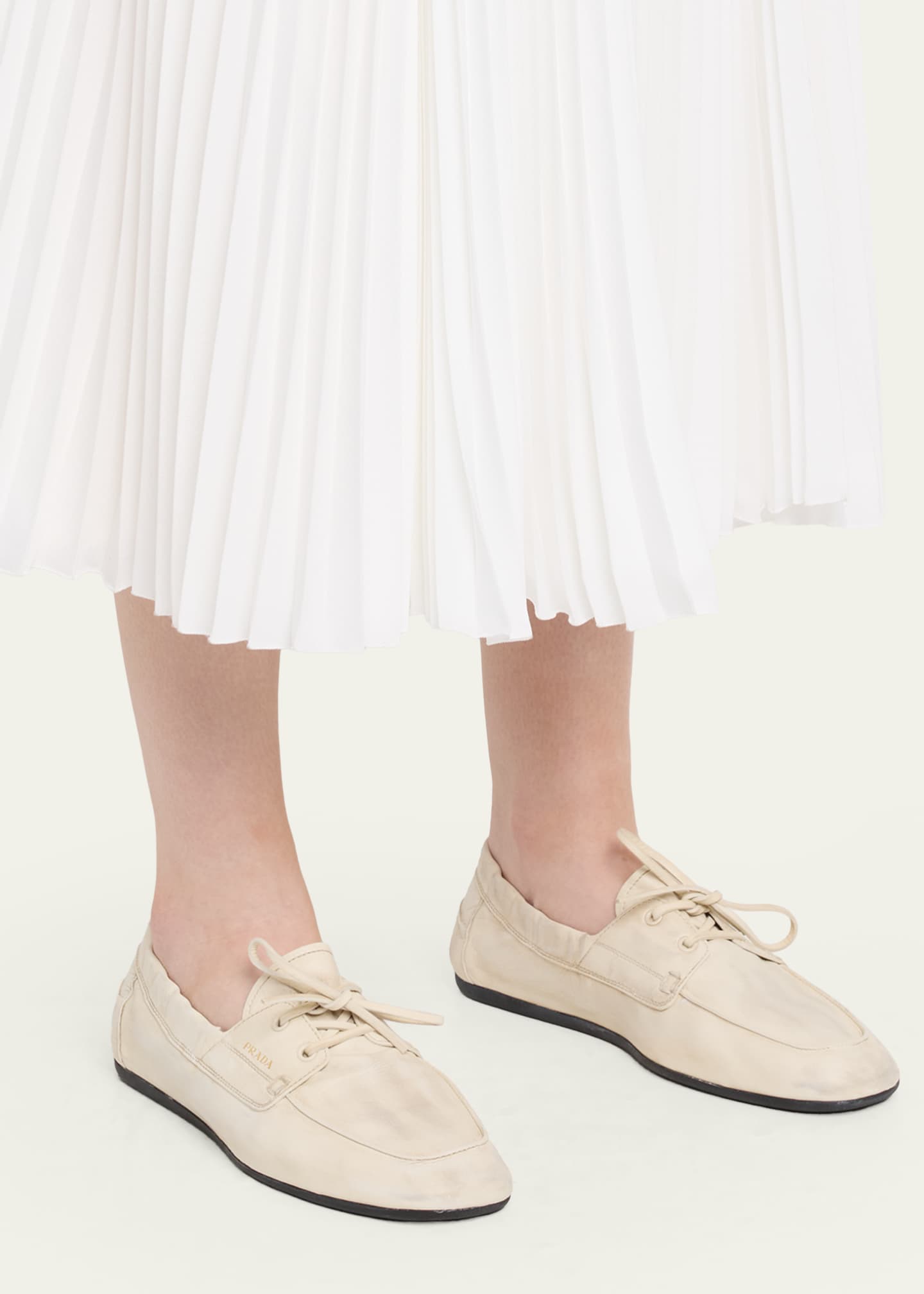 Prada Leather Driver Loafers - Bergdorf Goodman