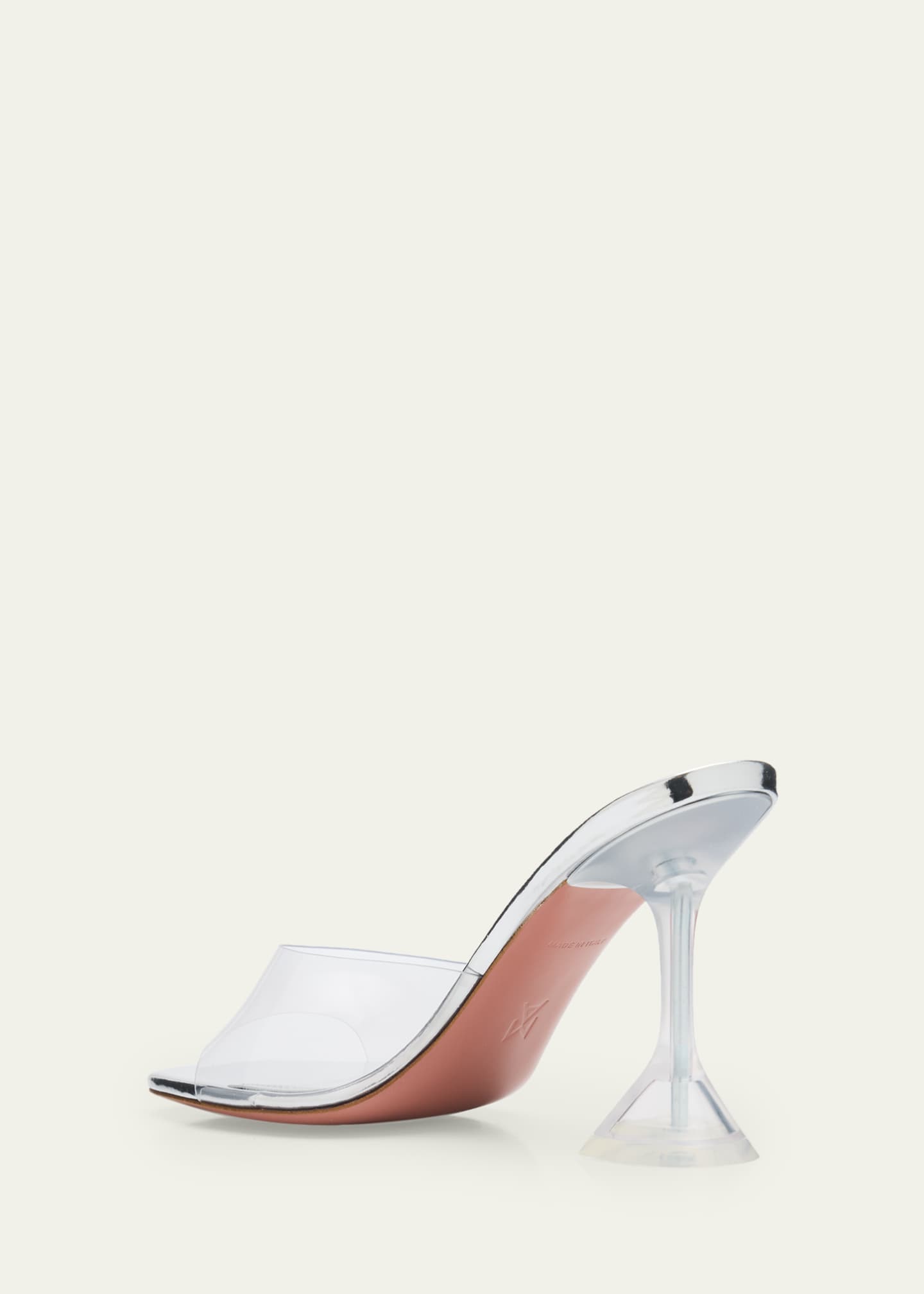 Amina Muaddi 70mm Lupita Transparent Mule Sandals - Bergdorf Goodman