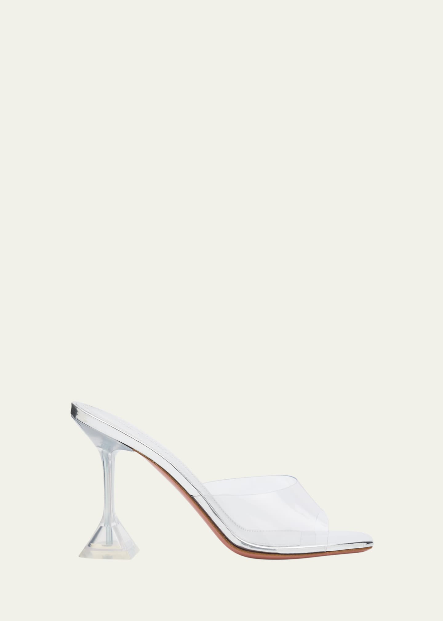 Amina Muaddi 70mm Lupita Transparent Mule Sandals - Bergdorf Goodman
