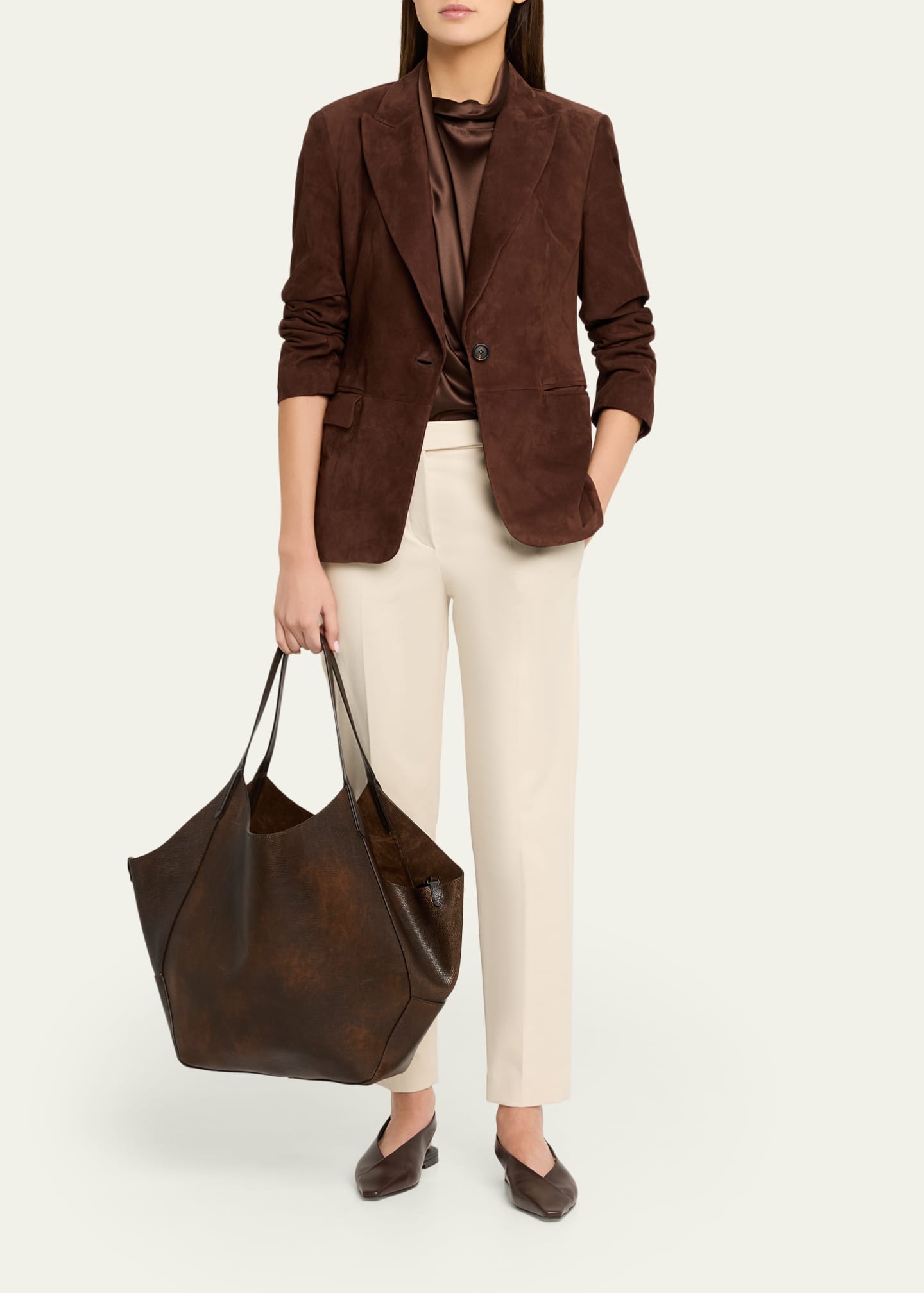 Brunello Cucinelli Slim-Leg Cotton Pants - Bergdorf Goodman