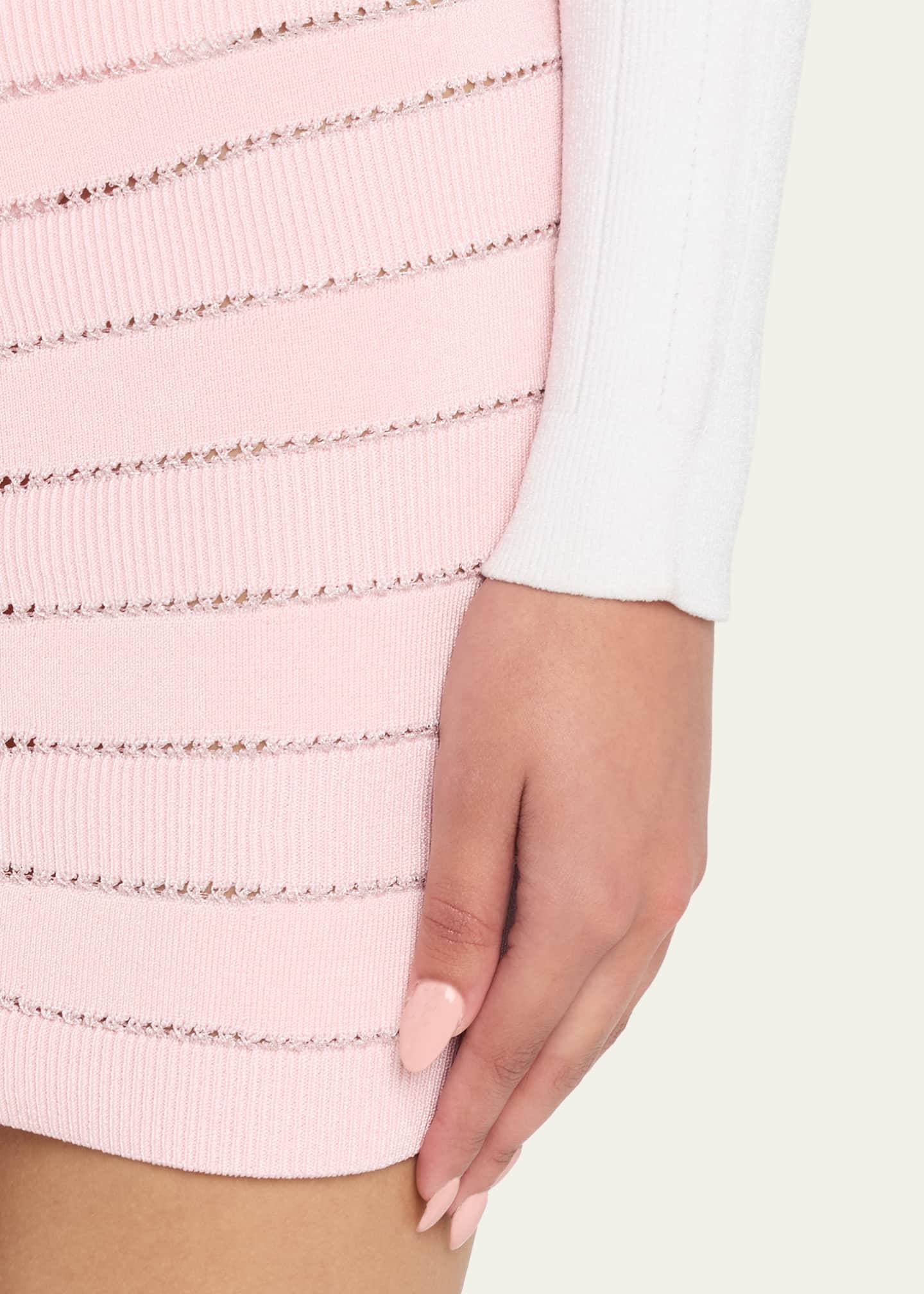 Balmain Flechange Knit Mini Skirt - Bergdorf Goodman