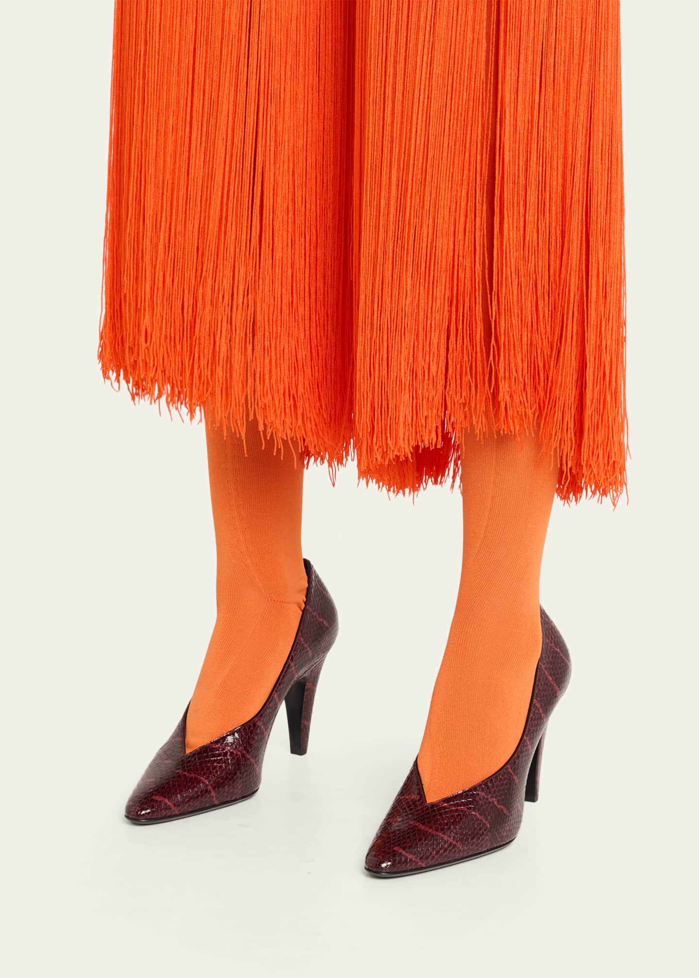 ALAIA 90mm Snake Leather Pumps - Bergdorf Goodman