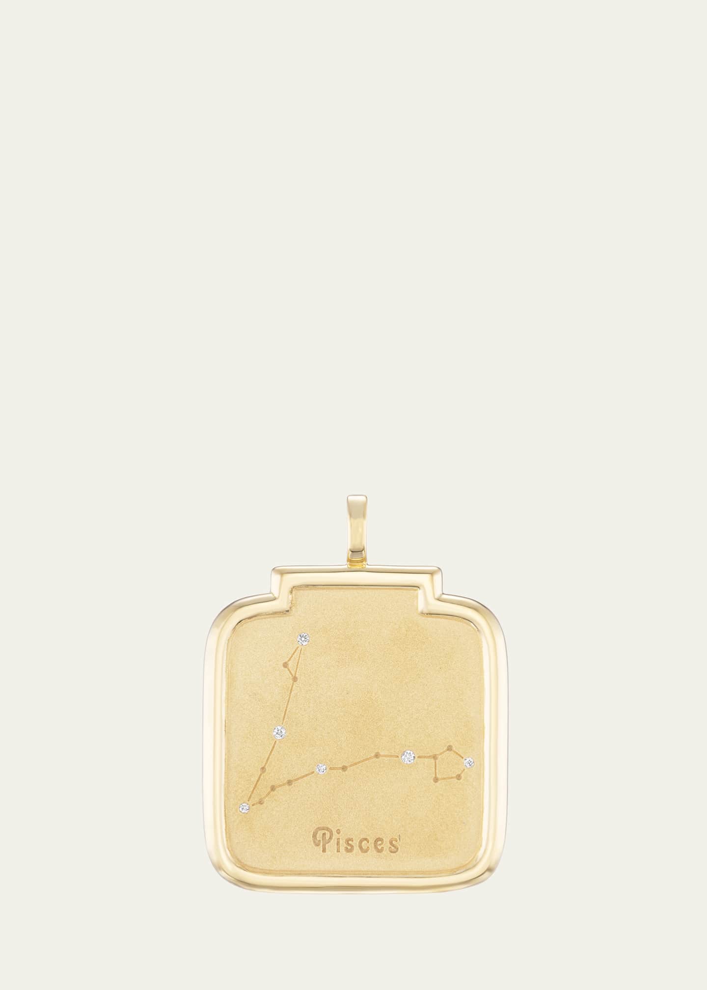 Sorellina 18K Yellow Gold Pisces Zodiac Pendant with Diamonds ...