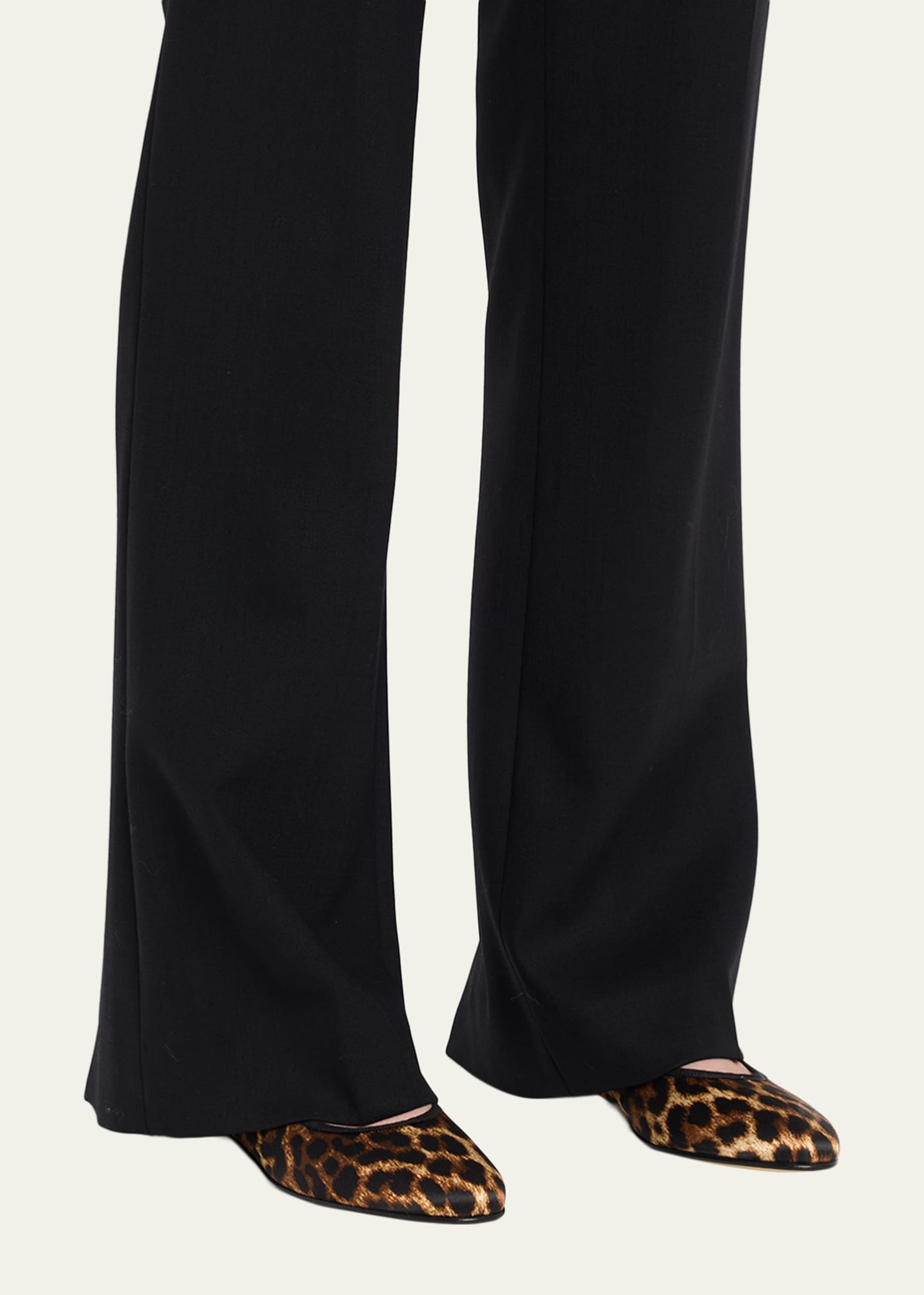 Vibi Venezia Leopard-Print Silk Mary Jane Ballerina Flats - Bergdorf ...