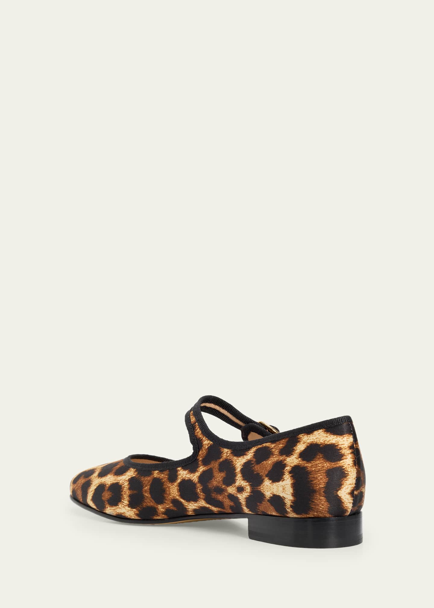 Vibi Venezia Leopard-Print Silk Mary Jane Ballerina Flats - Bergdorf ...