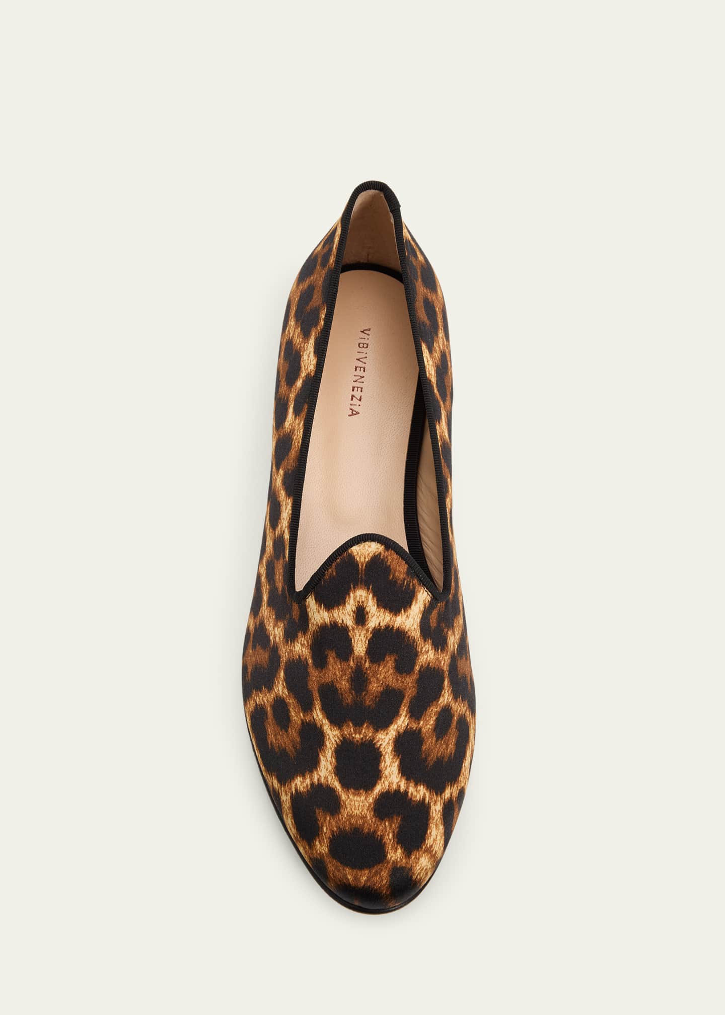 Vibi Venezia Leopard-Print Silk Loafers - Bergdorf Goodman