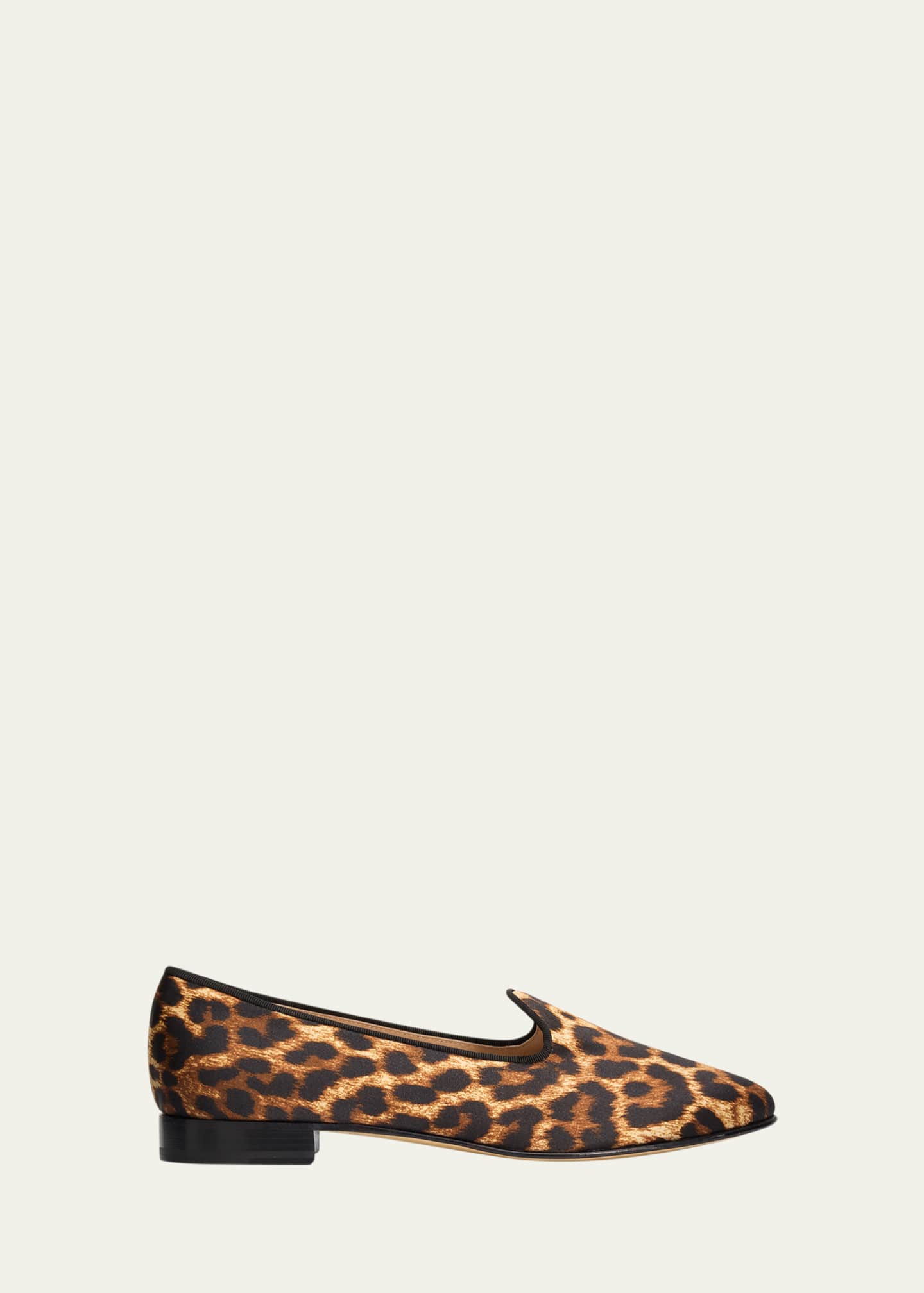 Vibi Venezia Leopard-Print Silk Loafers - Bergdorf Goodman