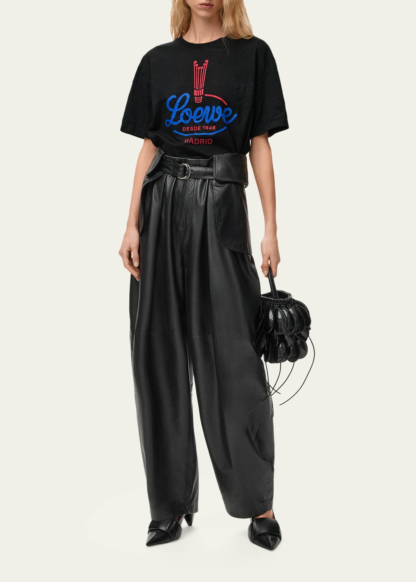 Loewe Logo-Print Cotton-Blend T-Shirt - Bergdorf Goodman