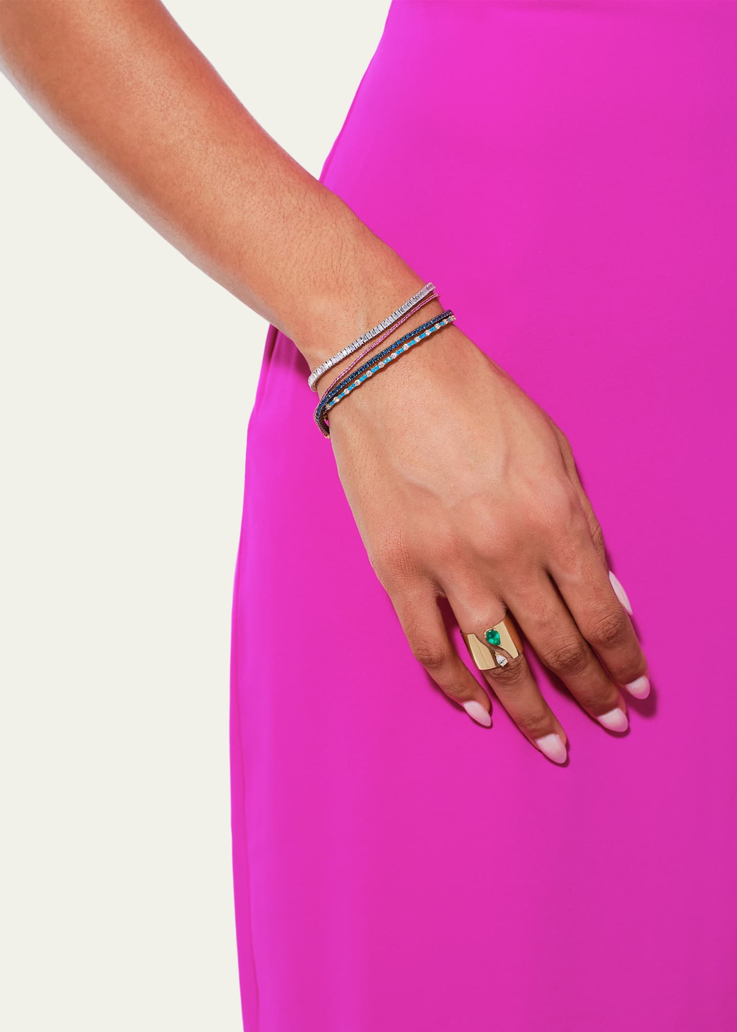 Lana Thin Pink Sapphire Tennis Bracelet - Bergdorf Goodman
