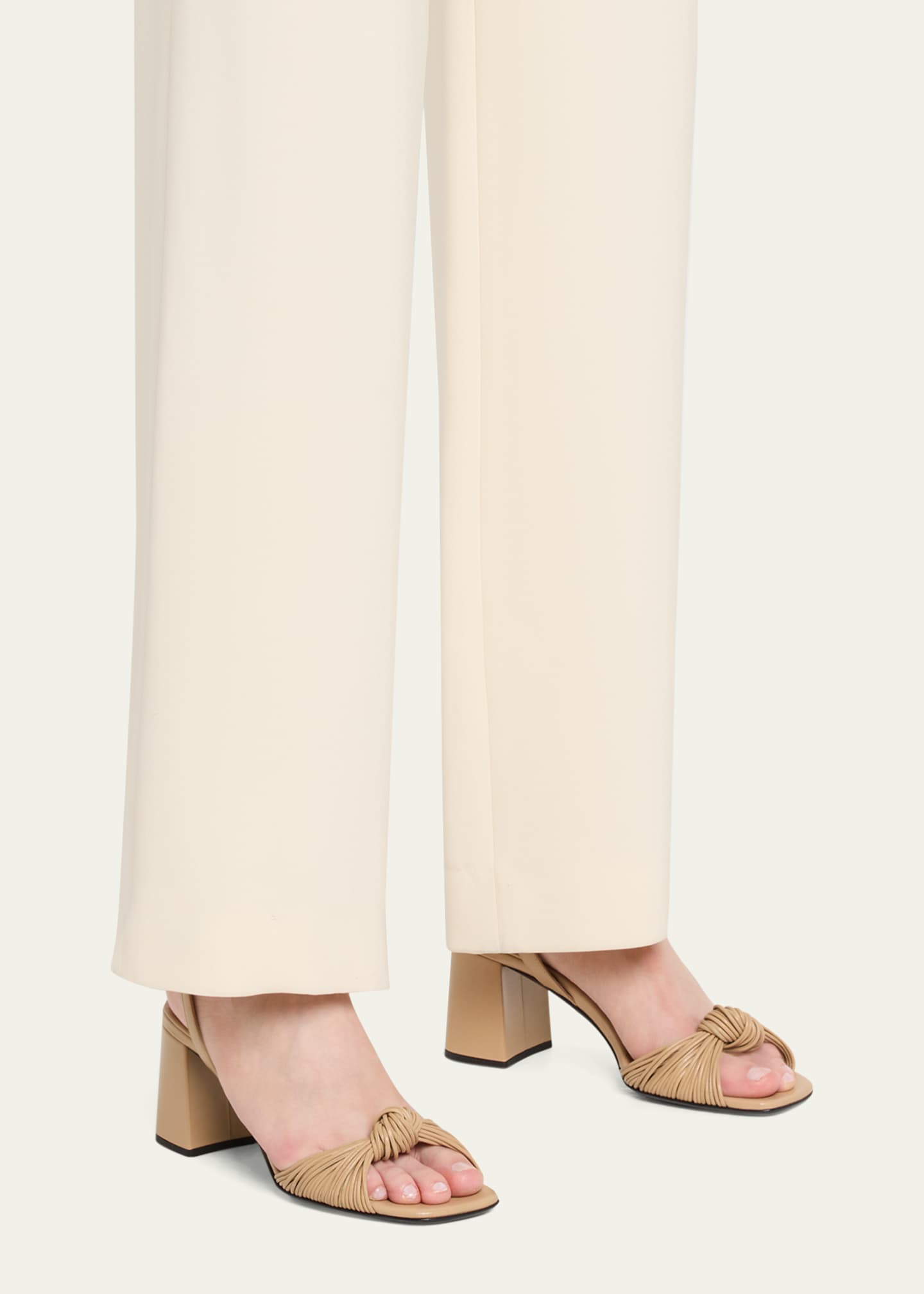 Prada 65mm Mignon Knotted Leather Sandals - Bergdorf Goodman