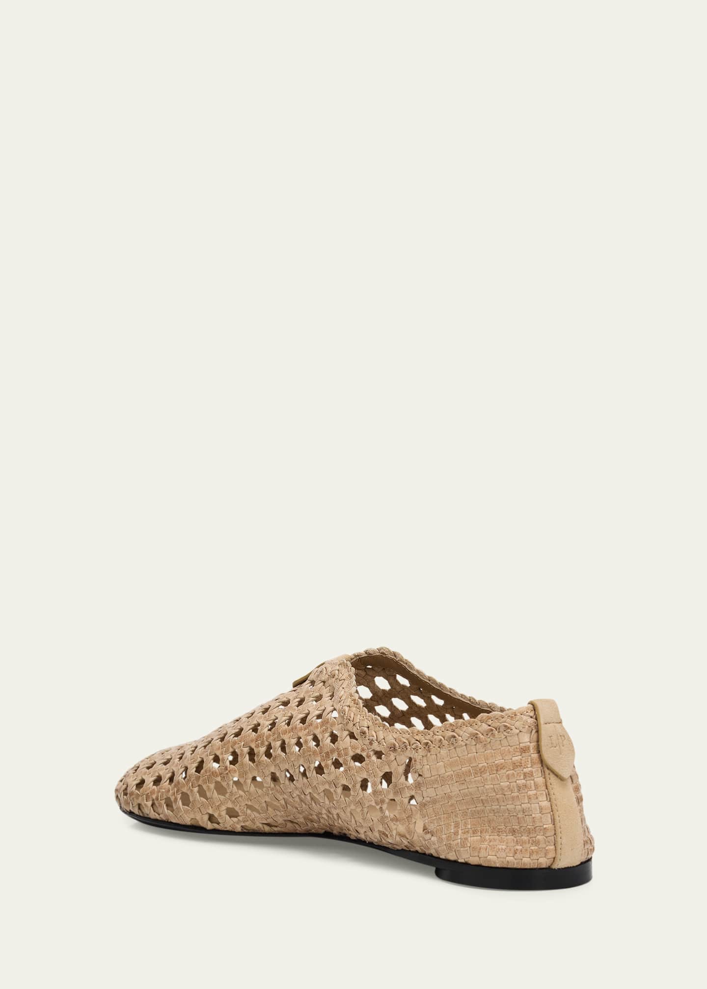 Loro Piana Woven Leather Flats - Bergdorf Goodman