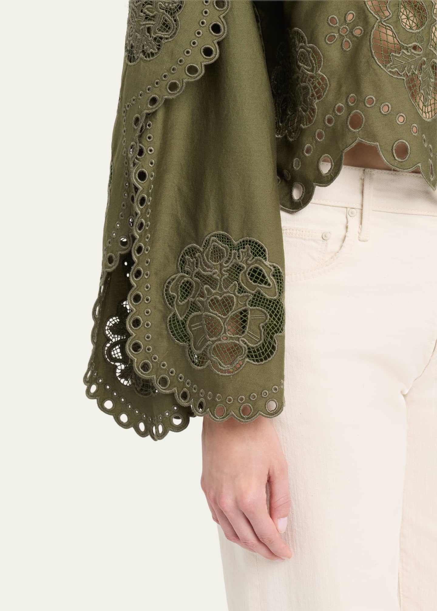 Sea Gardener Embroidered Blouse - Bergdorf Goodman