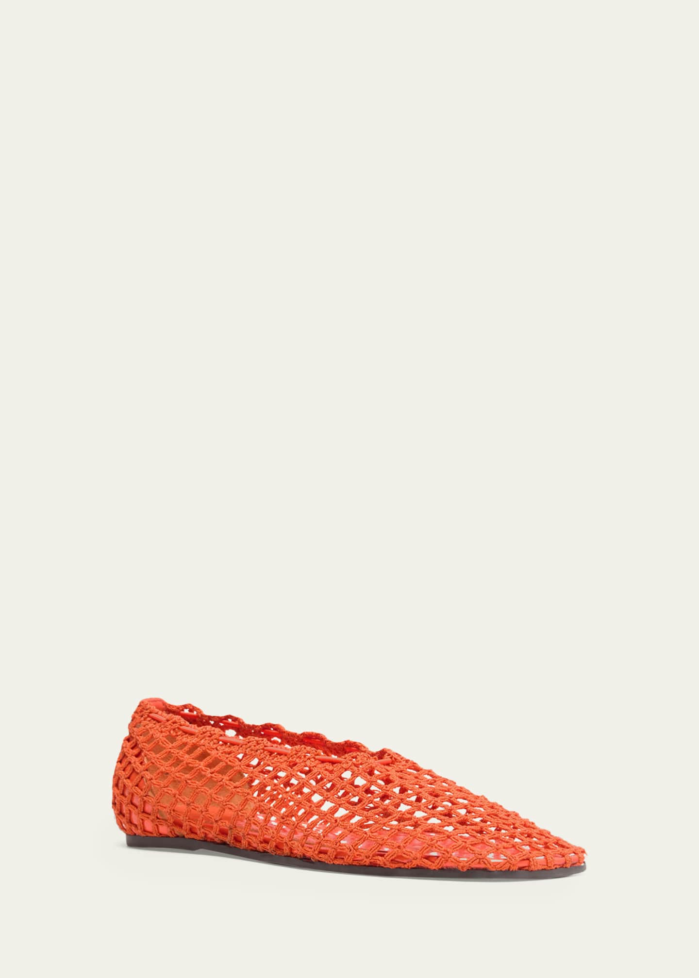 Proenza Schouler Slant Crochet Ballerina Flats - Bergdorf Goodman