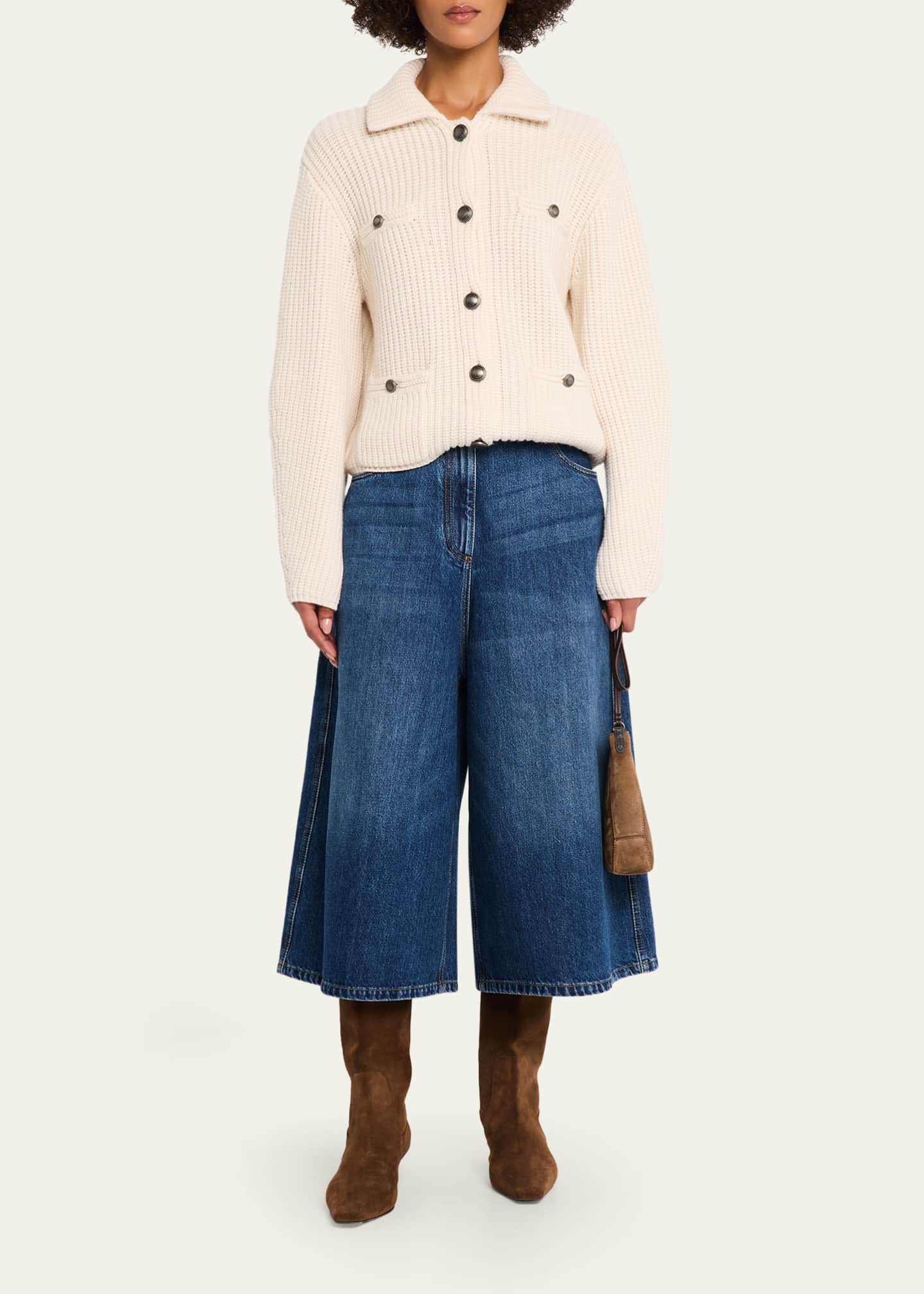 Brunello Cucinelli Mini Suede Phone Crossbody Bag with Monili Beading ...