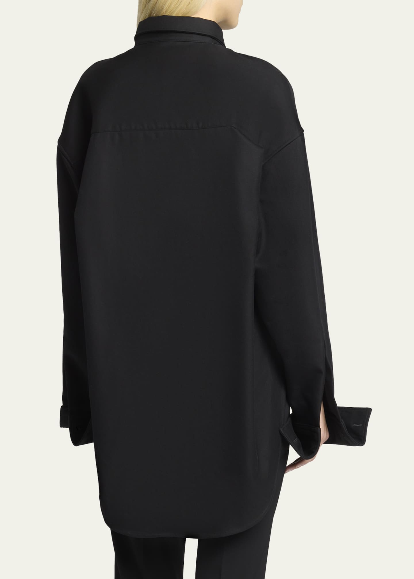 Balenciaga Double Cotton Twill Cocoon Collared Shirt - Bergdorf Goodman