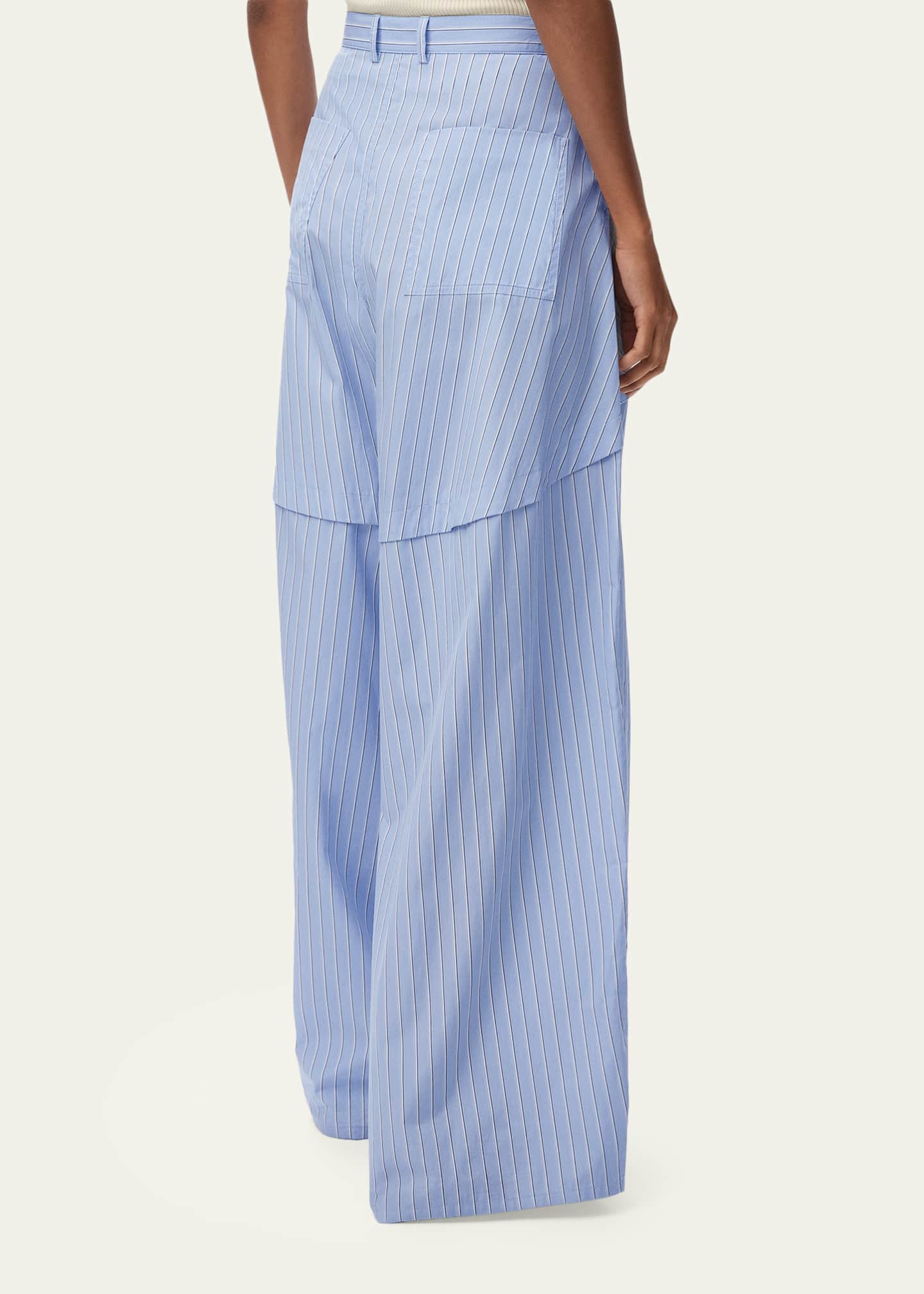 Loewe x Paula's Ibiza Striped Cotton Yoked Wide-Leg Trousers - Bergdorf ...