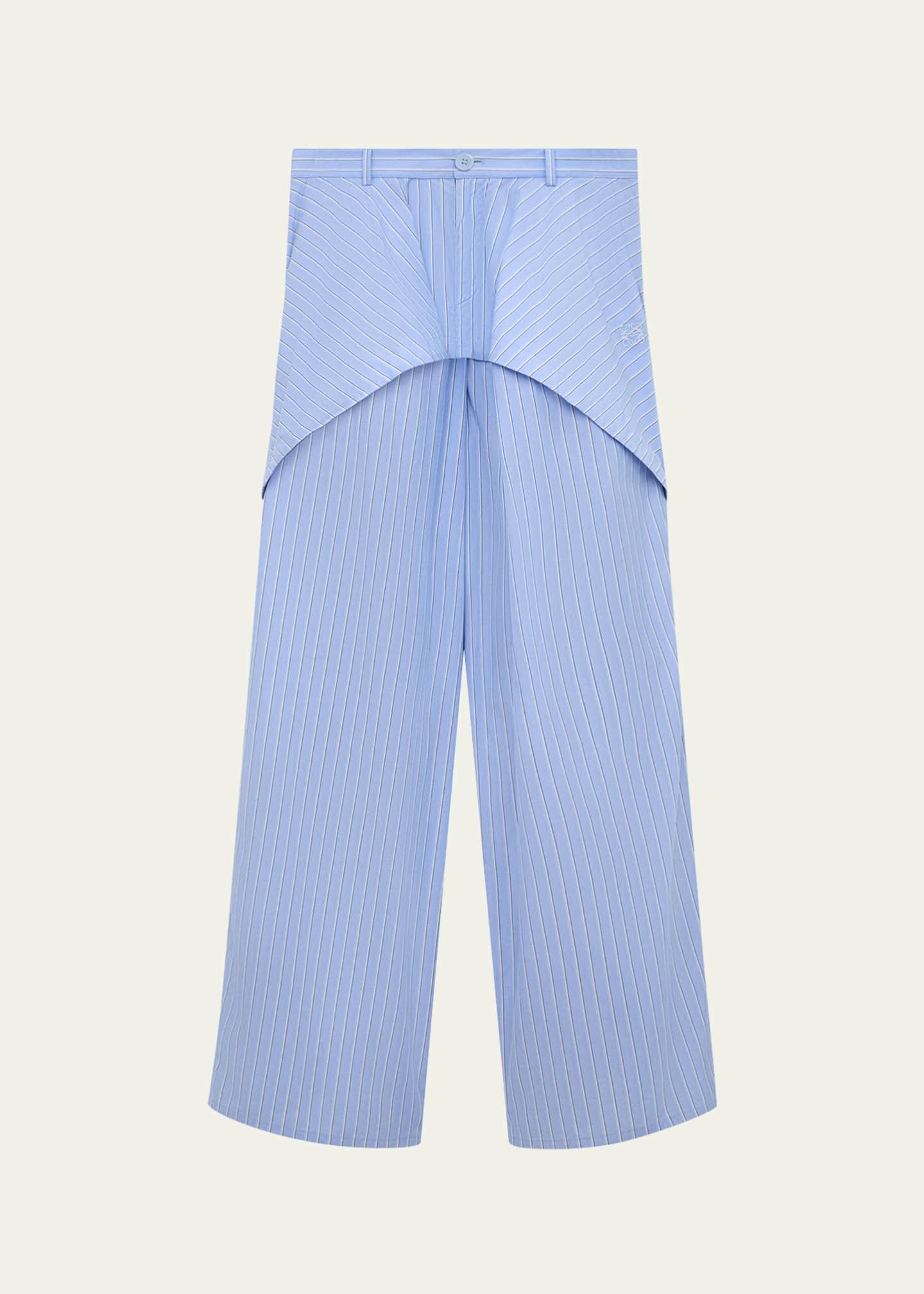 Loewe x Paula's Ibiza Striped Cotton Yoked Wide-Leg Trousers - Bergdorf ...