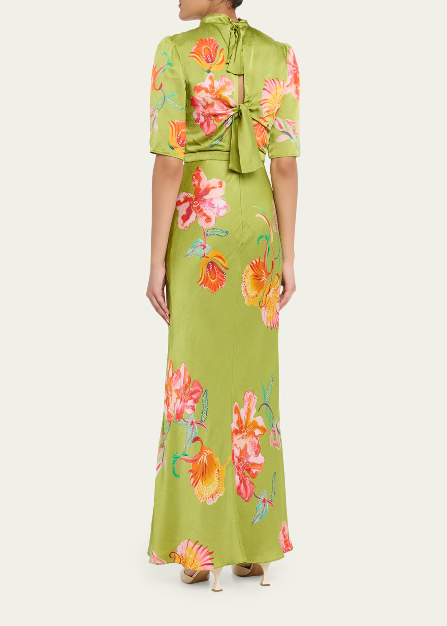 Saloni Adele B Floral Silk Dress - Bergdorf Goodman