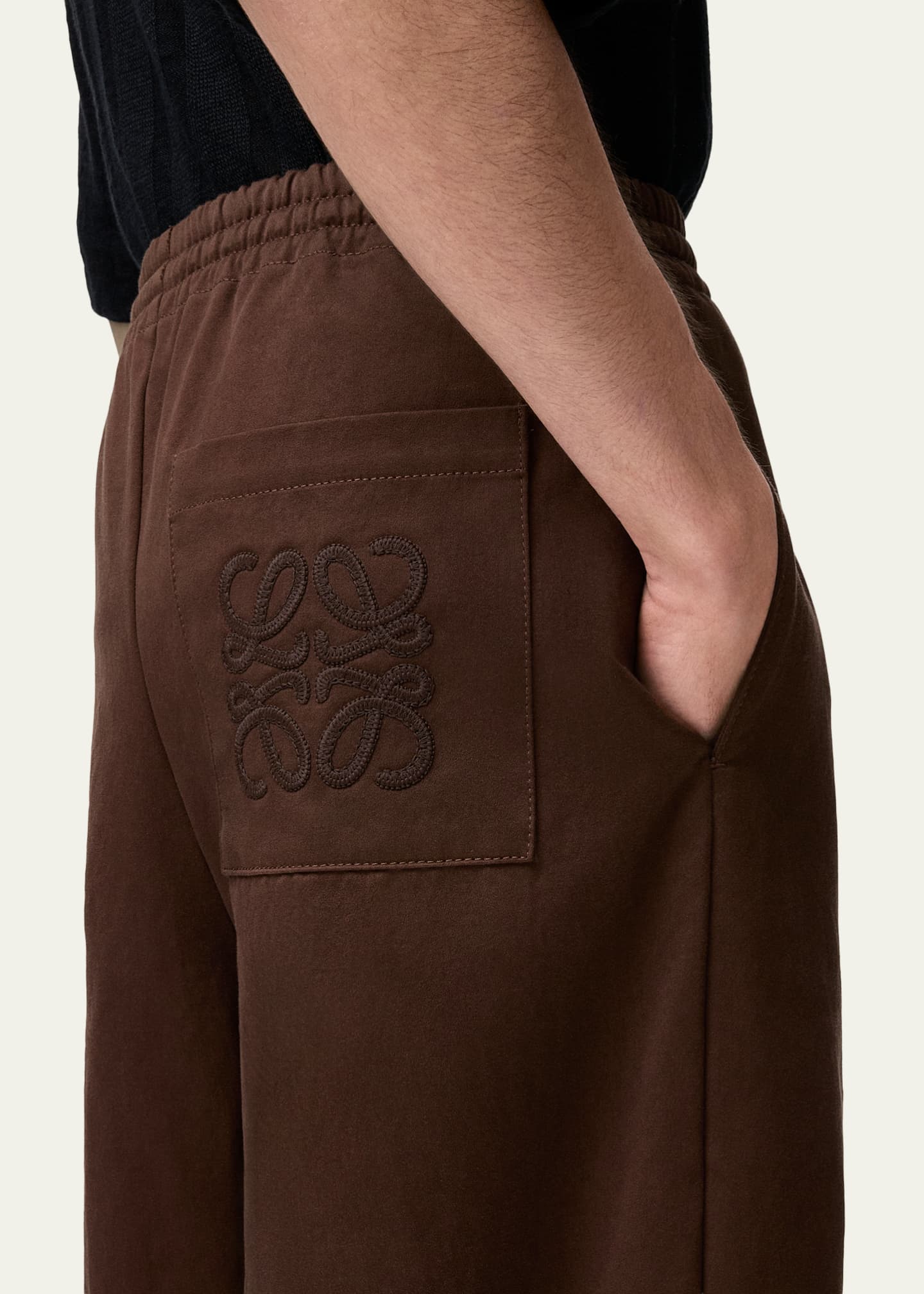 Loewe x Paula's Ibiza Men's Washed Satin Wide-Leg Drawstring Pants ...