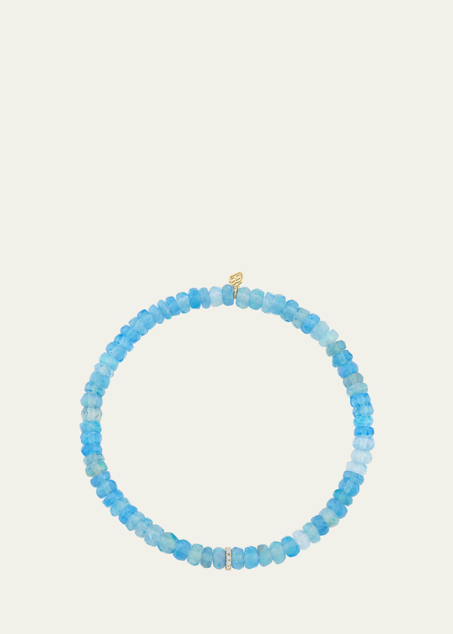 Sydney Evan 14K Diamond Cocktail Rondelle on Blue Opal Bracelet ...