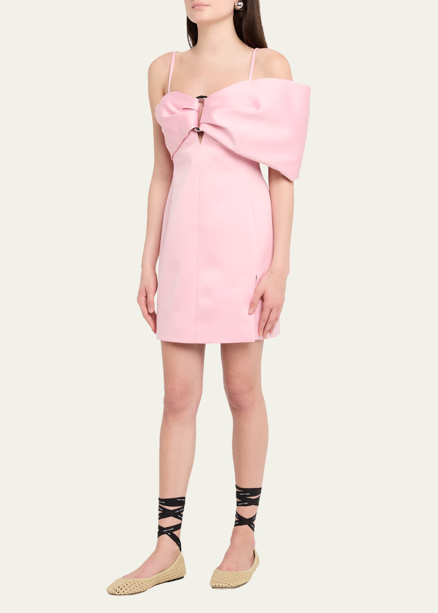 Marc Jacobs Satin Pop JBow Dress - Bergdorf Goodman