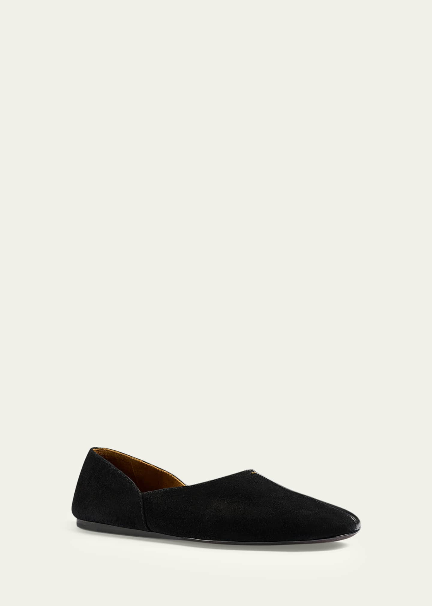 Khaite Jane Suede Ballerina Flats - Bergdorf Goodman
