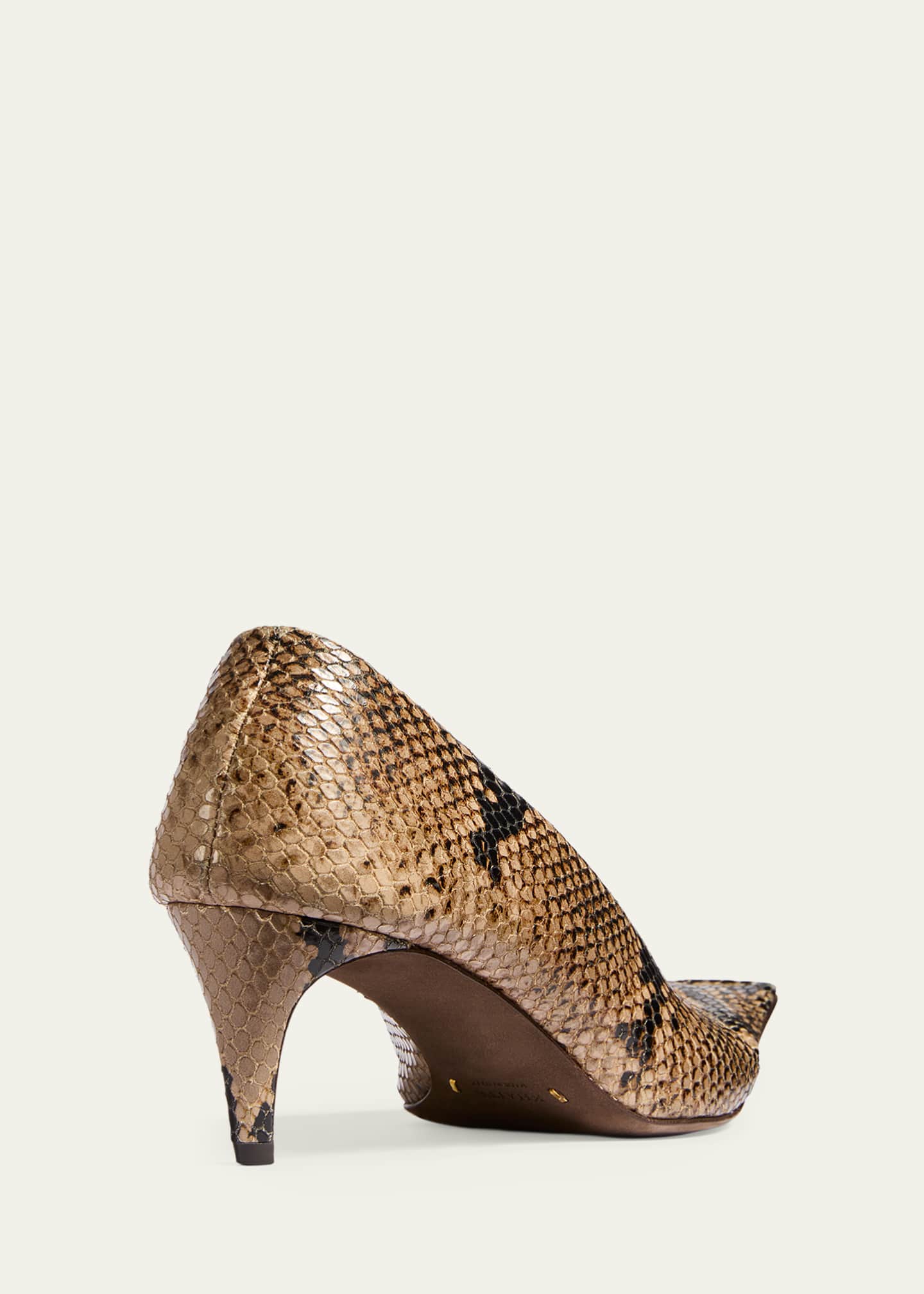 Khaite 50mm Marlene Snake-Embossed Leather Pumps - Bergdorf Goodman