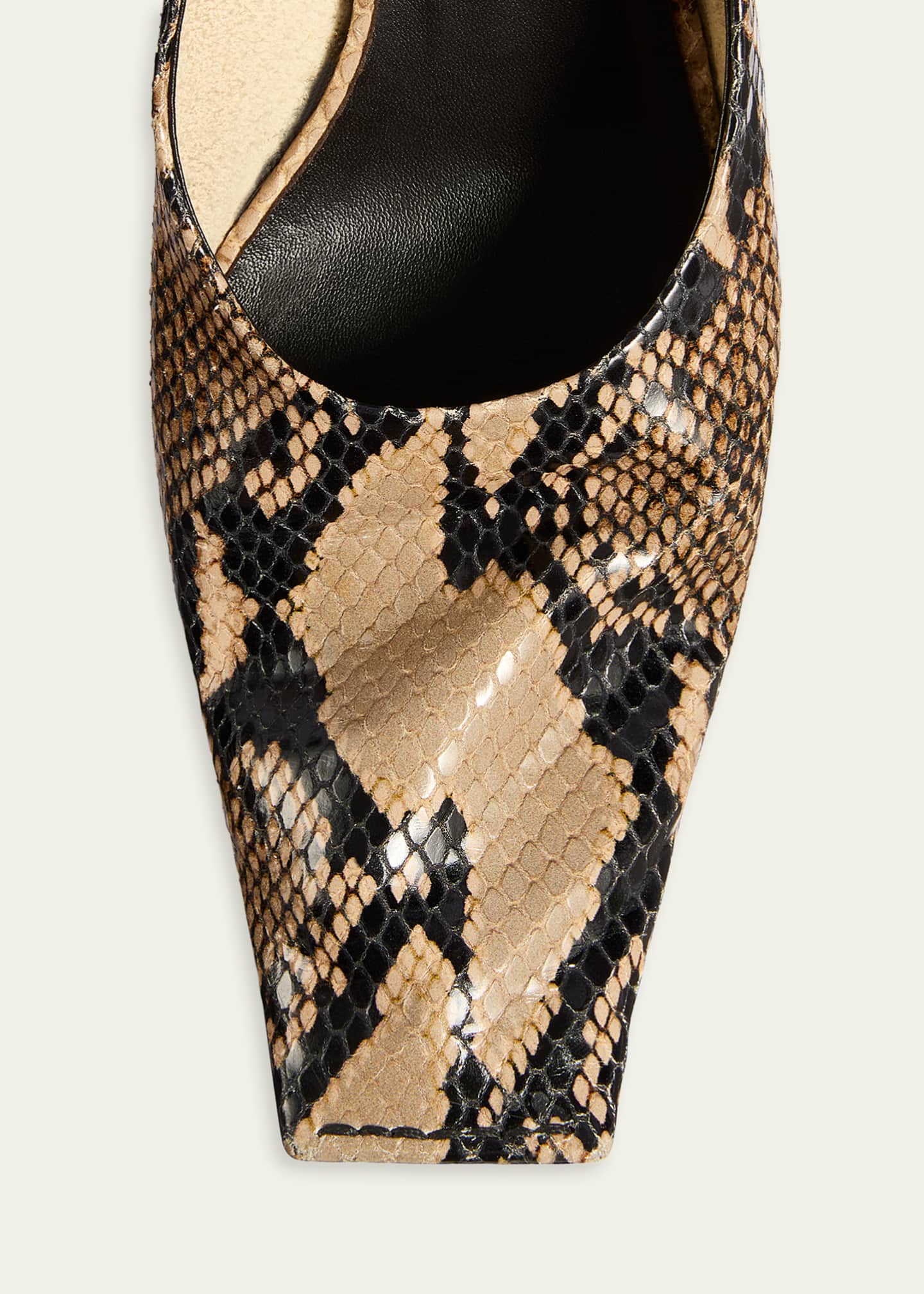 Khaite 50mm Marlene Snake-Embossed Leather Pumps - Bergdorf Goodman