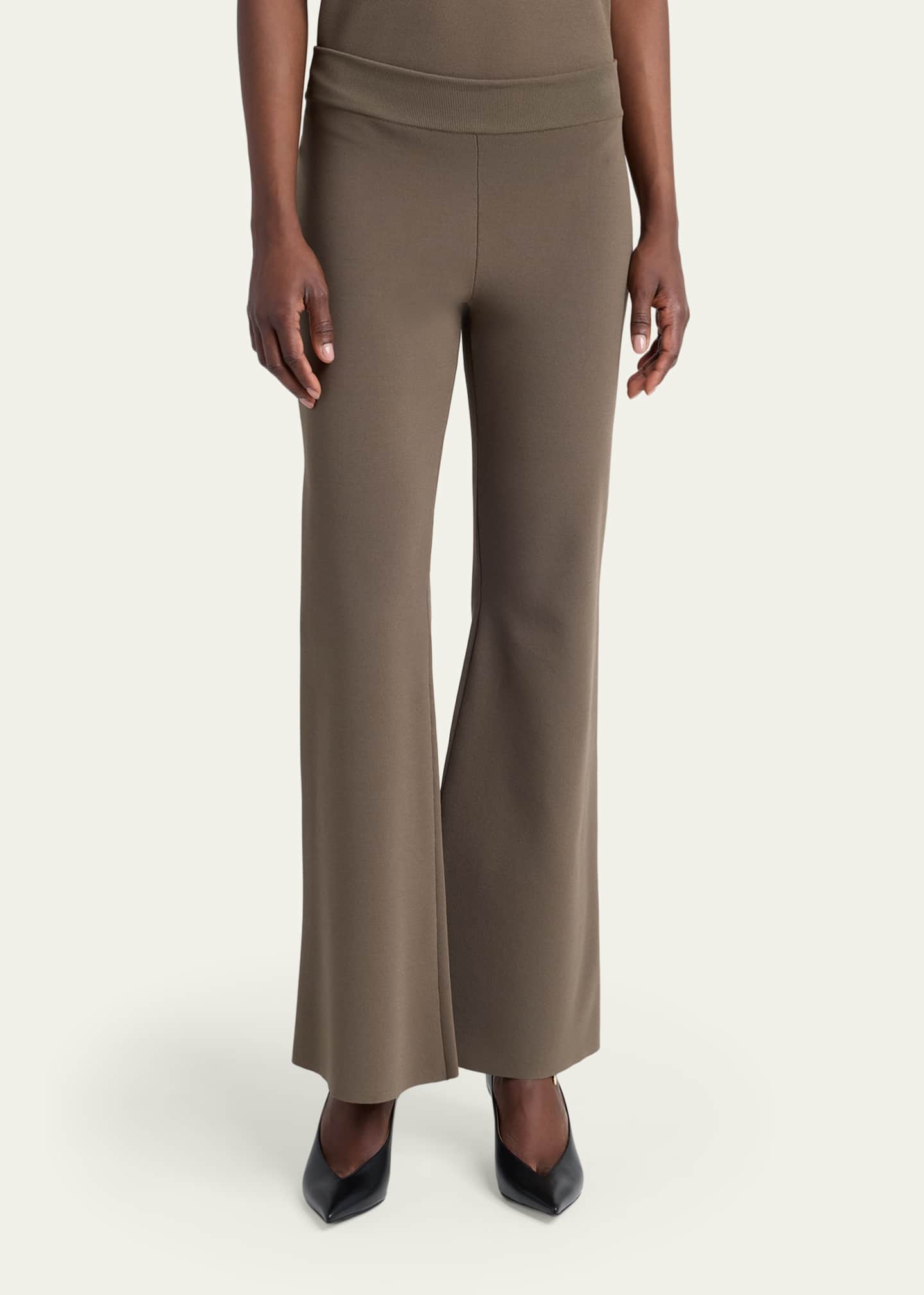 Stella McCartney Compact Knit Iconic Flared Pants - Bergdorf Goodman