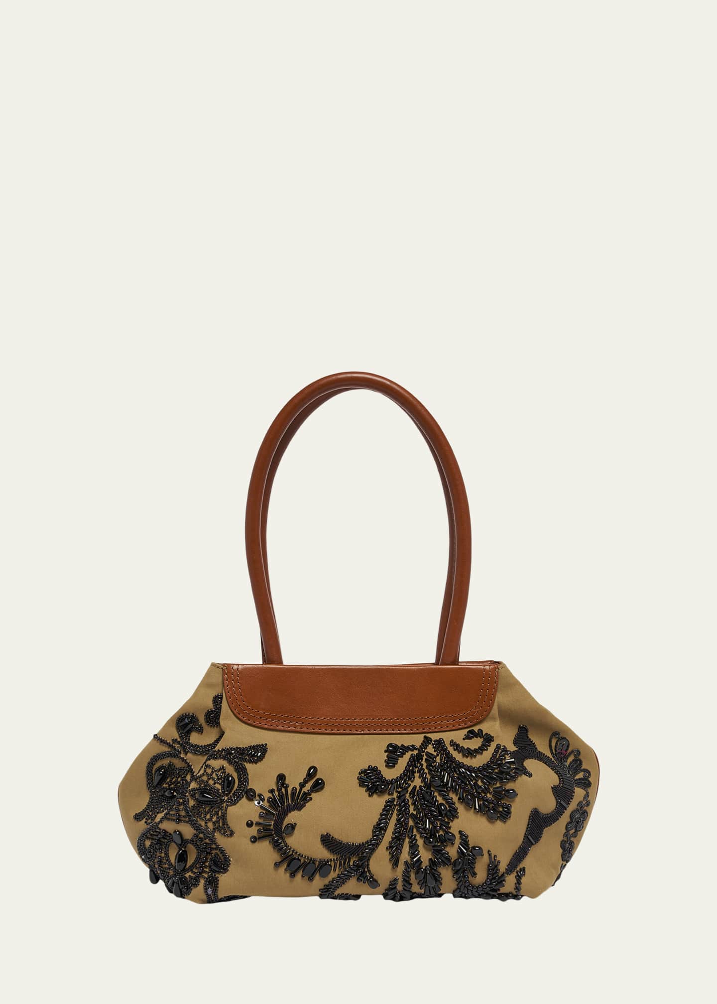 Dries Van Noten Small Beaded Cotton Twill Tote Bag - Bergdorf Goodman