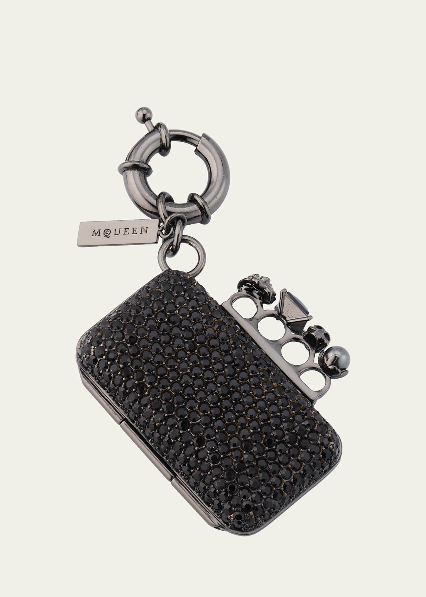 McQueen Rhinestone Knuckle Clutch Bag Charm - Bergdorf Goodman