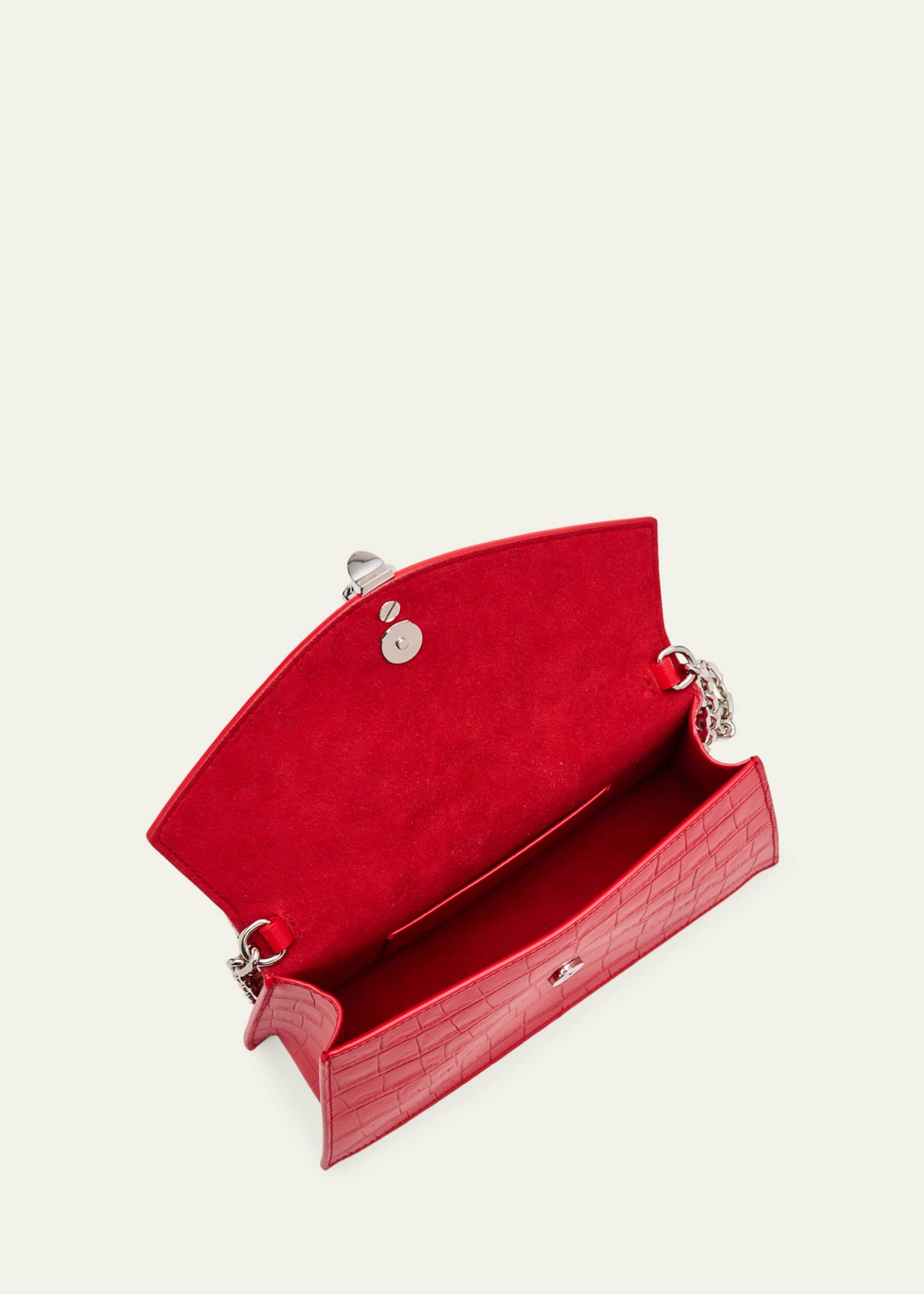 McQueen Skull Mini Croc-Embossed Leather Top-Handle Bag - Bergdorf Goodman