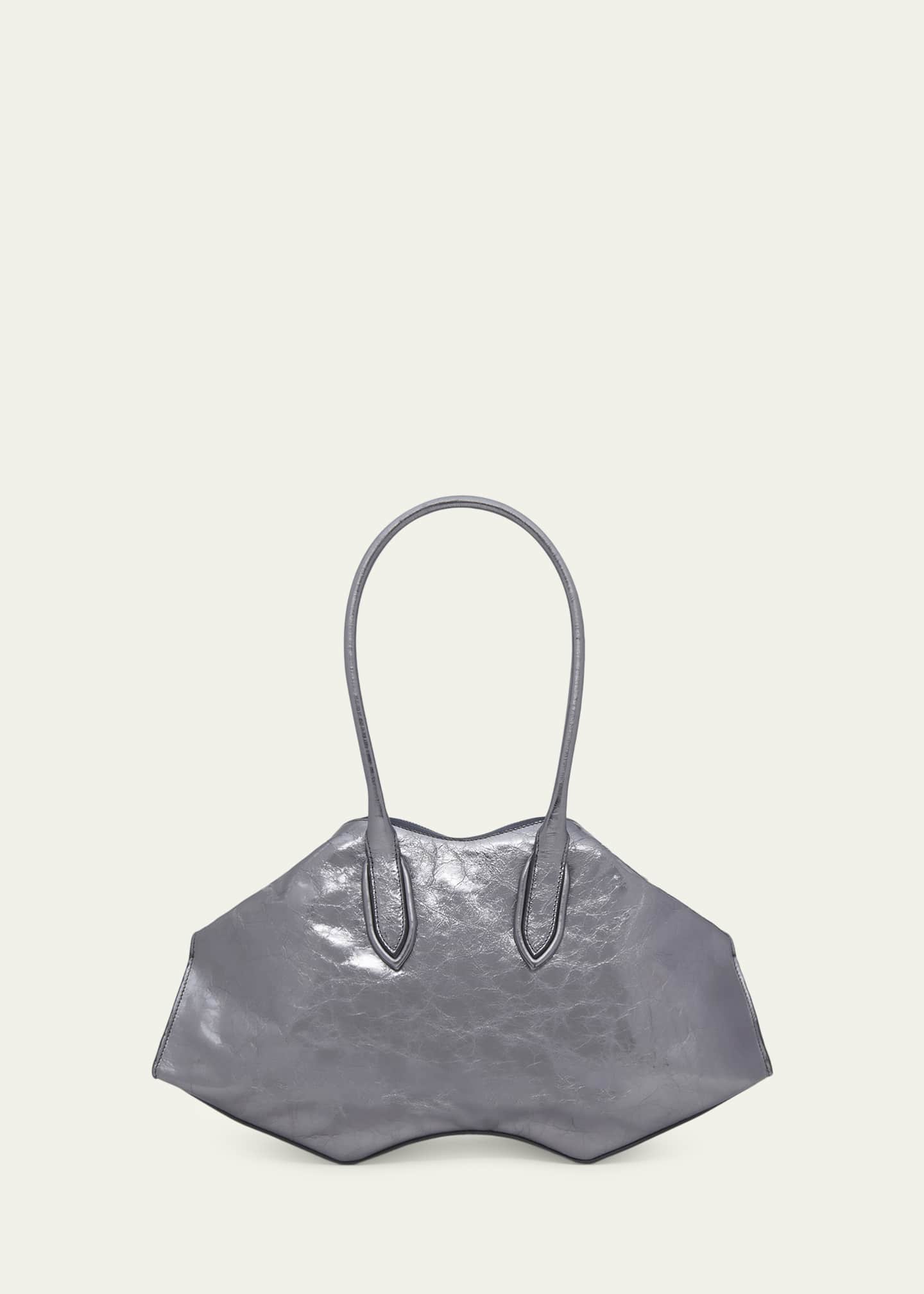 McQueen Manta Shoulder Bag in Metallic Leather - Bergdorf Goodman