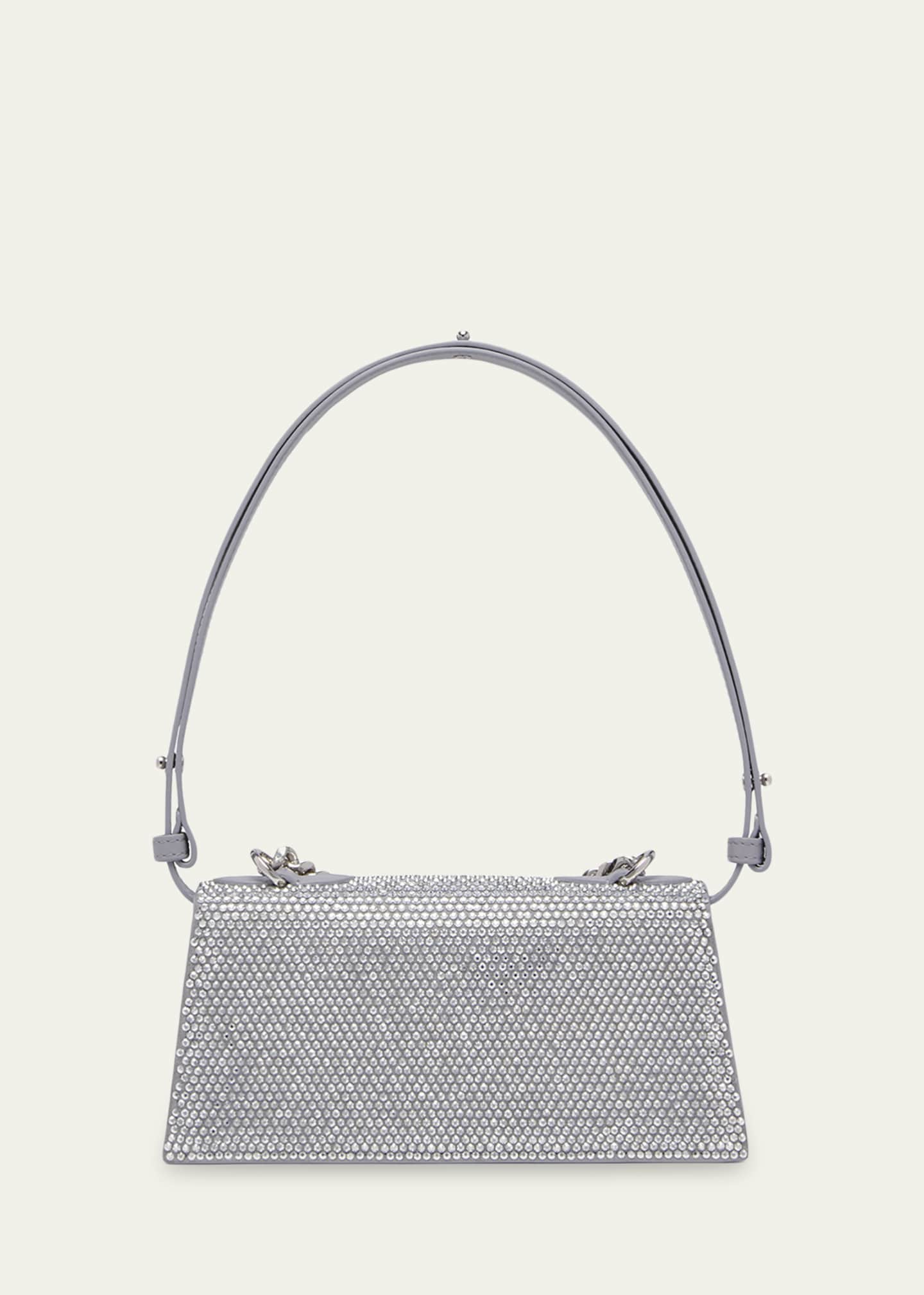 McQueen Jewelled Rhinestone Leather Shoulder Bag - Bergdorf Goodman