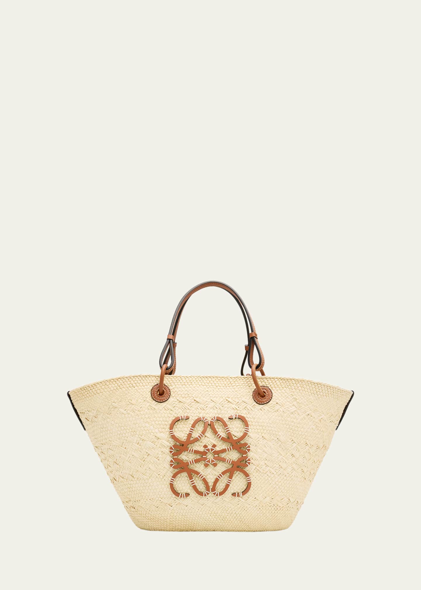 Loewe Anagram Woven Palm Leaf Basket Tote Bag - Bergdorf Goodman