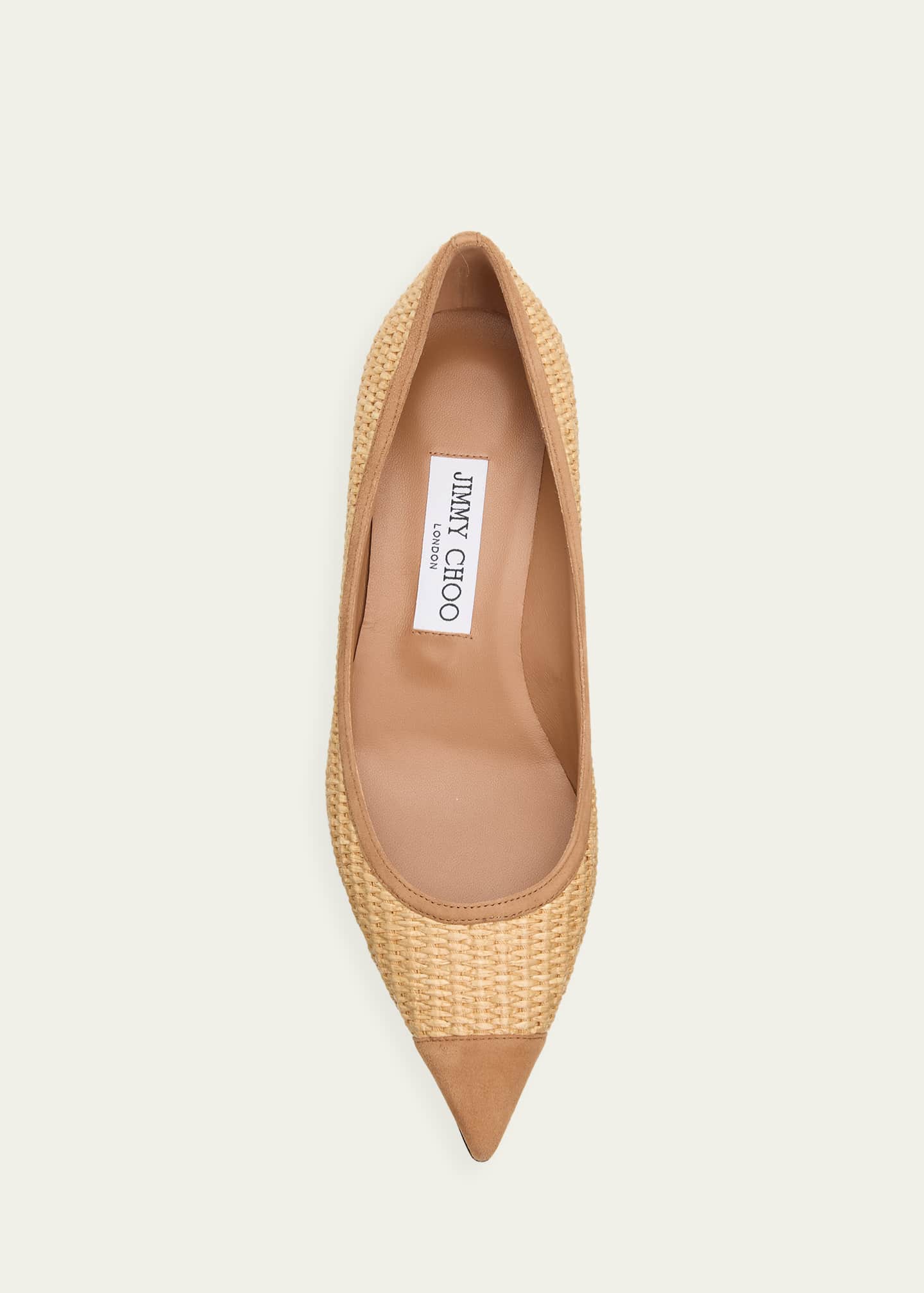 Jimmy Choo 35mm Amelia Raffia and Suede Pointed-Toe Pumps - Bergdorf ...